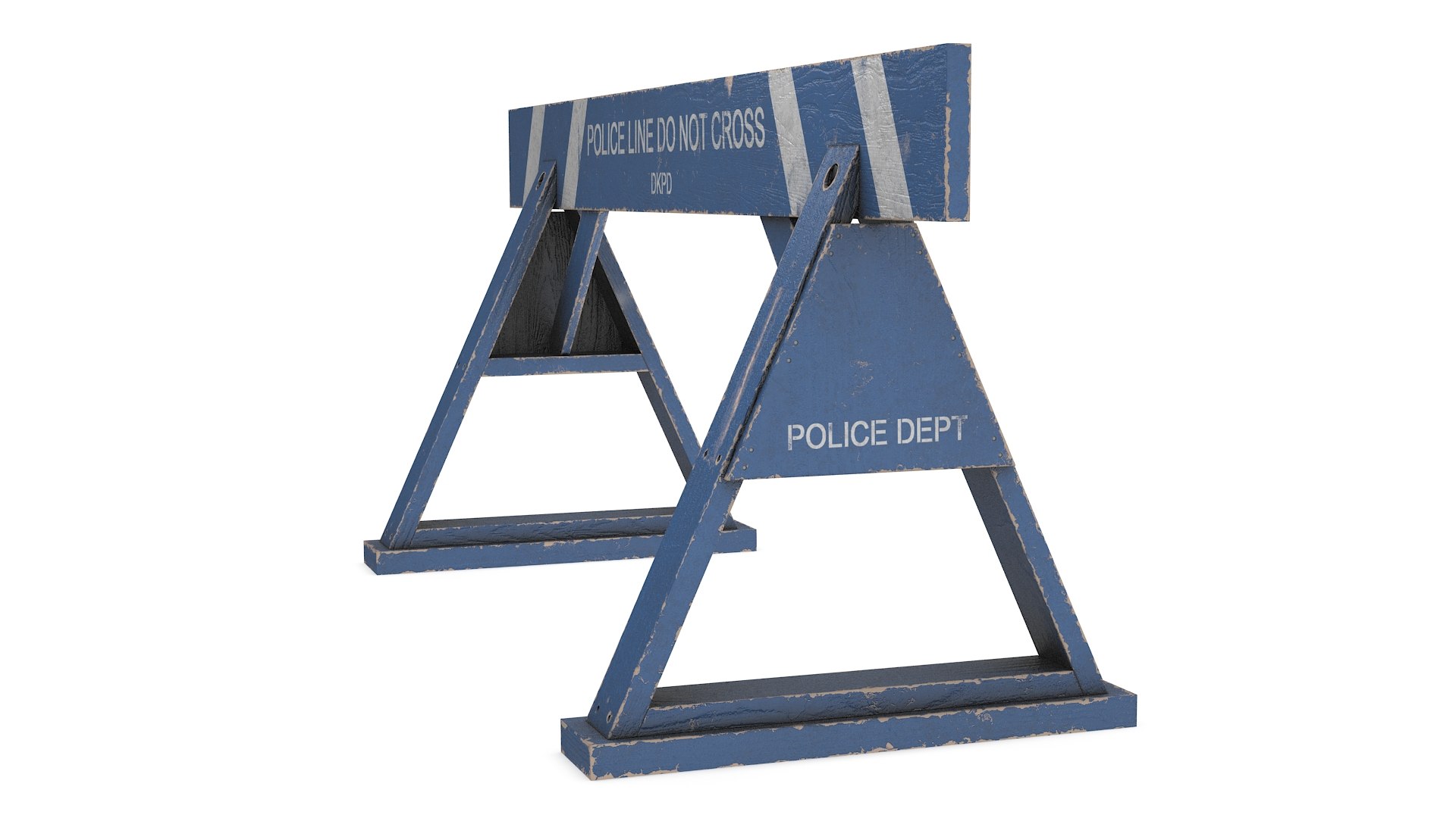3D Police Barrier Model - TurboSquid 2300965