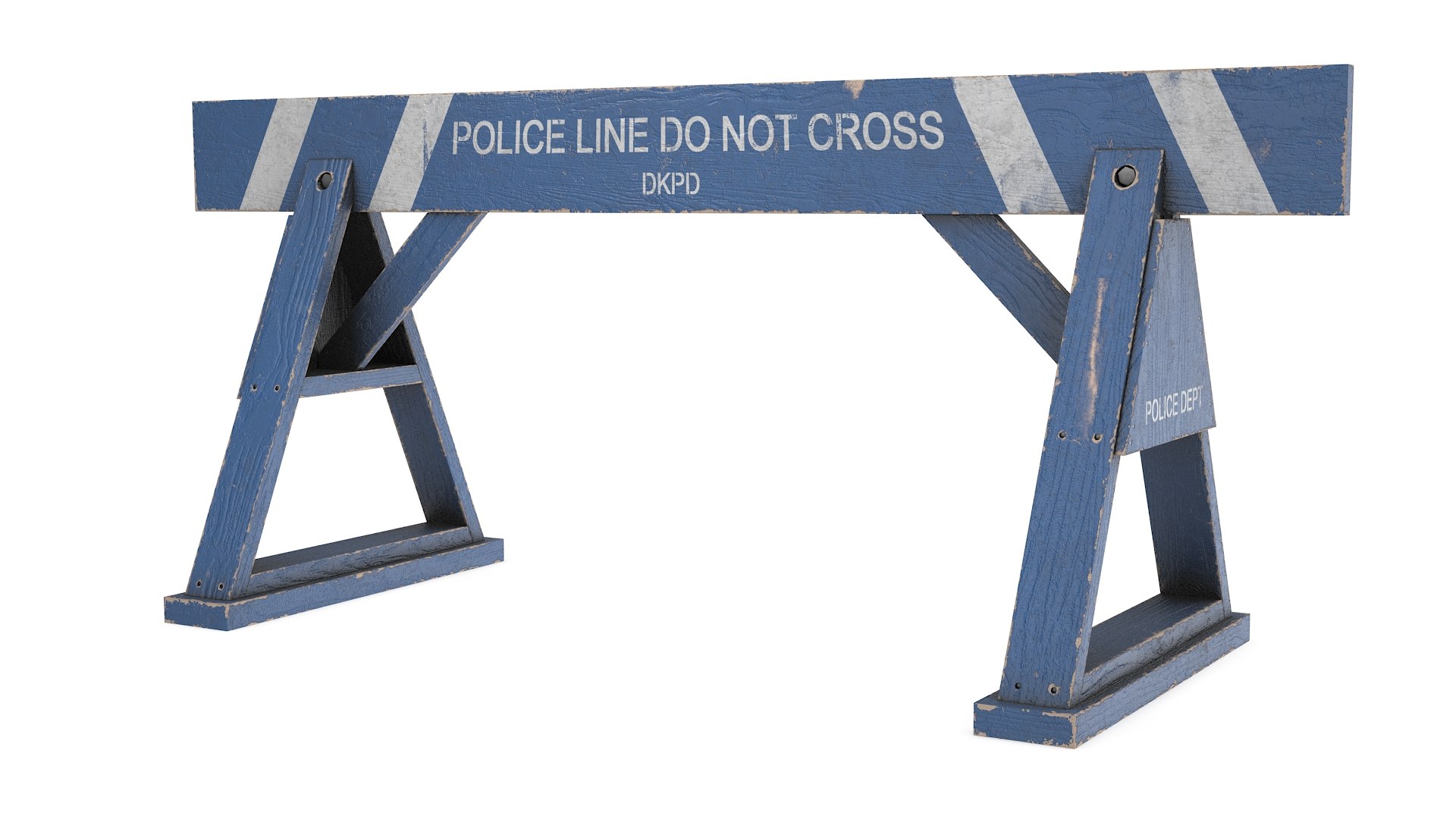 3D Police Barrier Model - TurboSquid 2300965