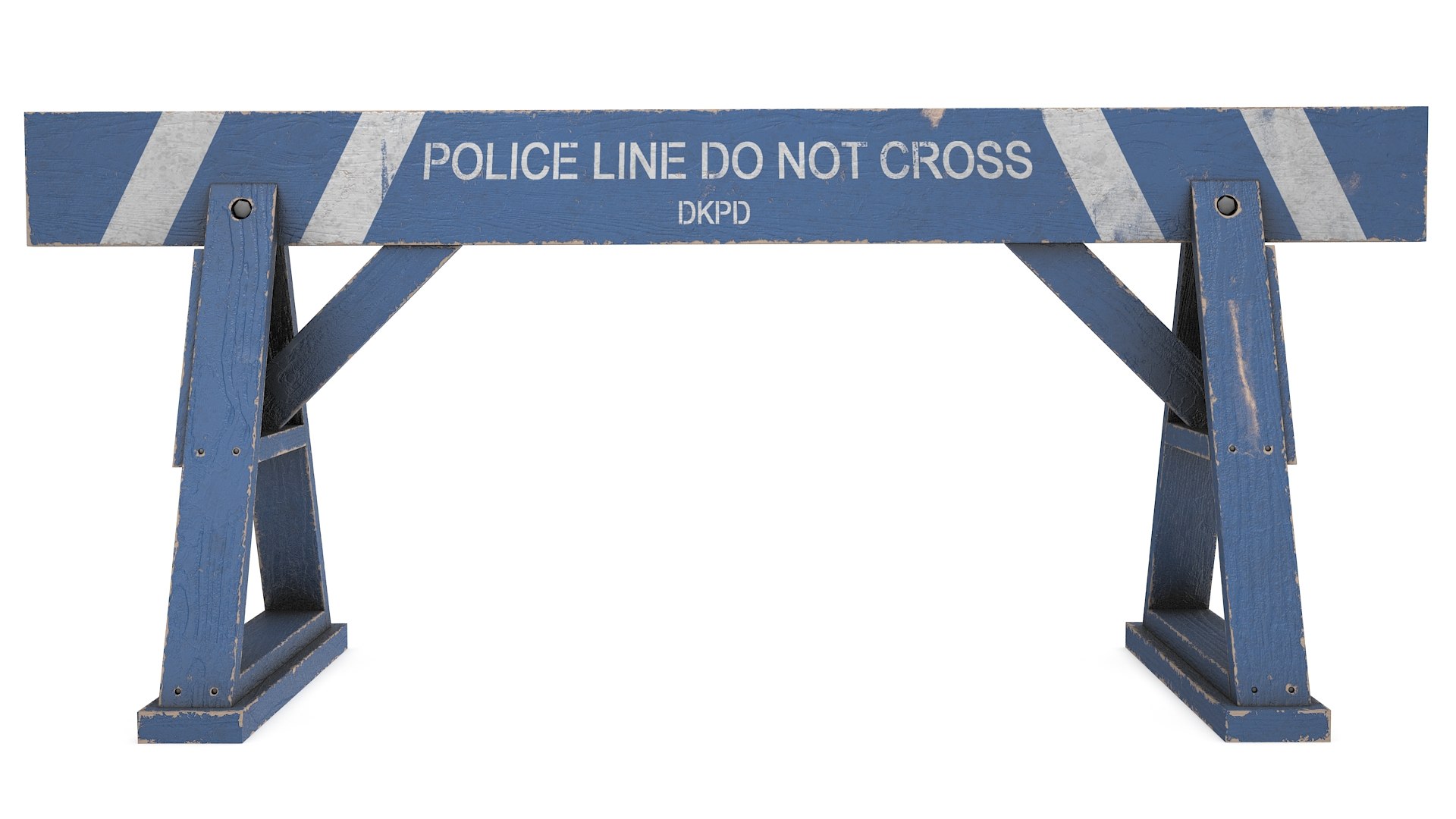 3D Police Barrier Model - TurboSquid 2300965