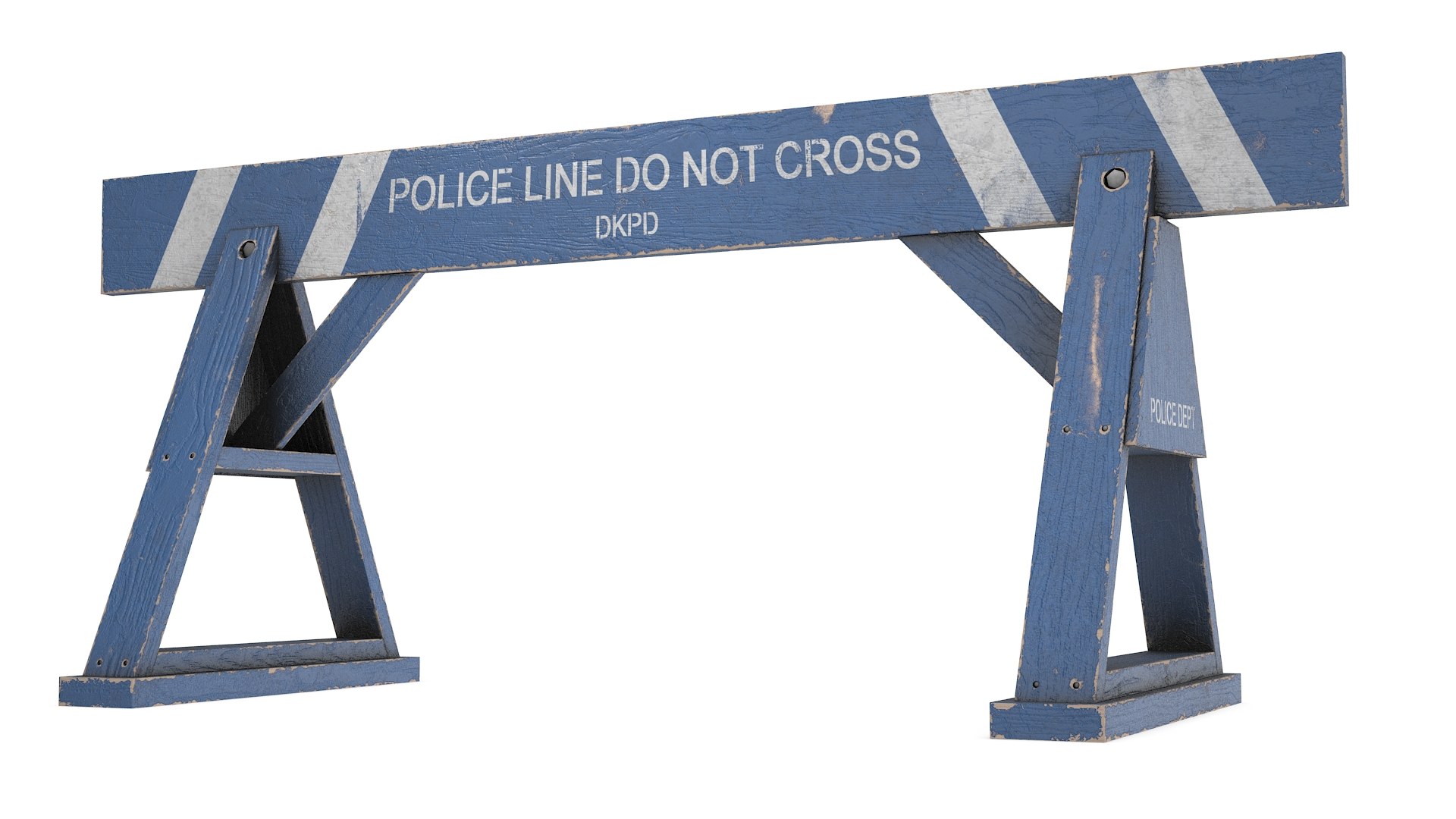 3D Police Barrier Model - TurboSquid 2300965