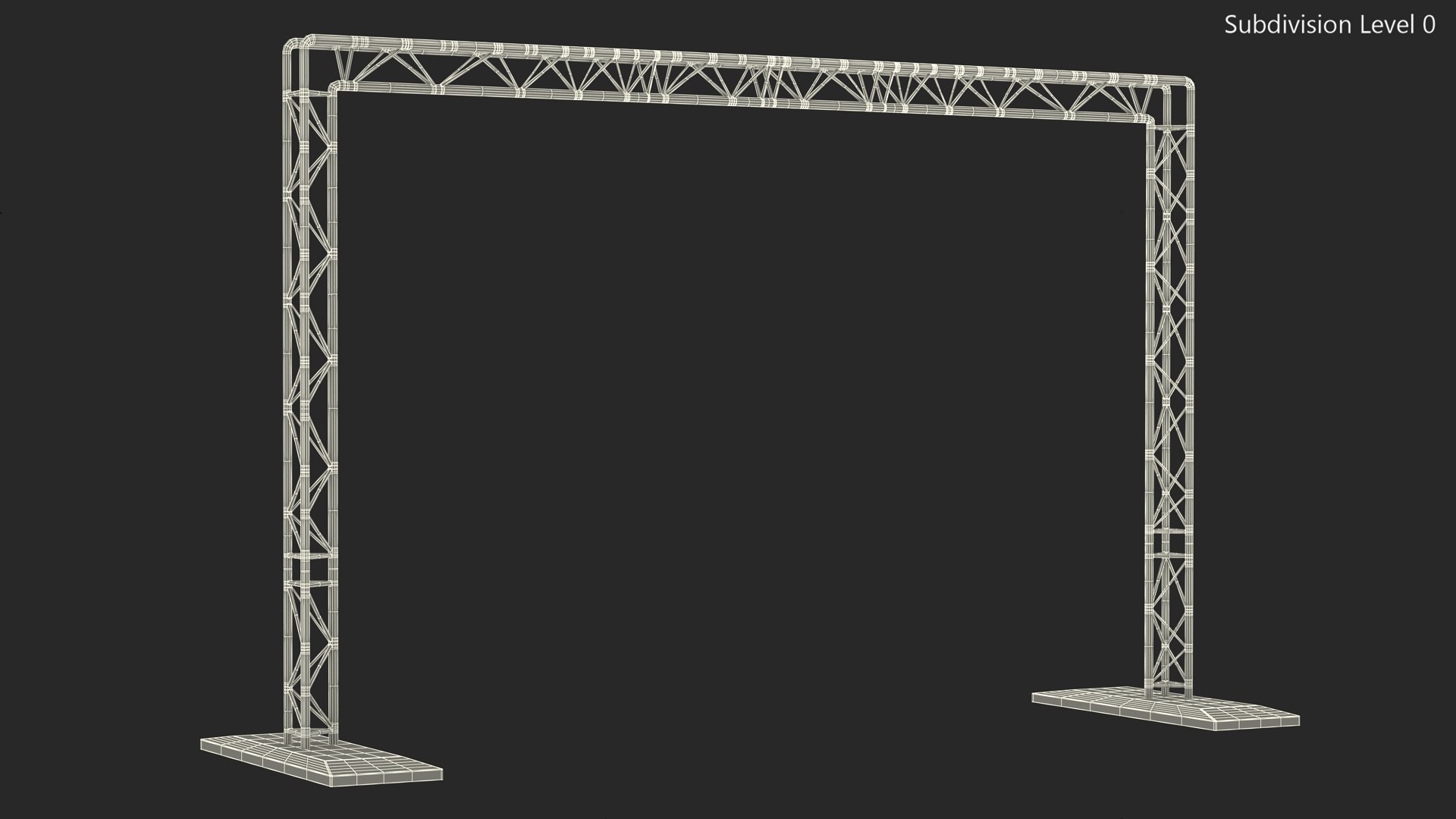 Square Truss Goal Post Lighting System 3D Model - TurboSquid 2206551