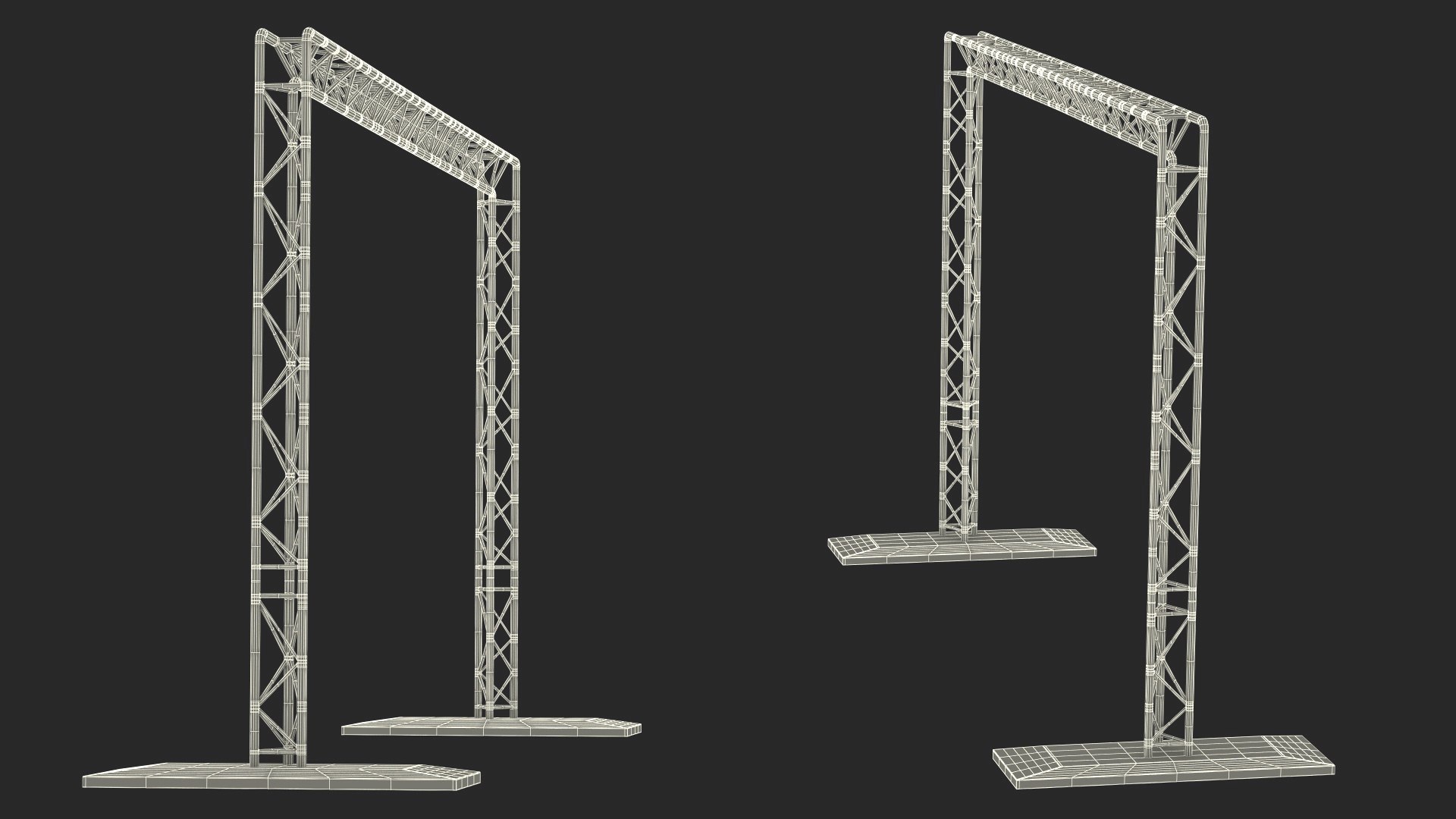 Square Truss Goal Post Lighting System 3D Model - TurboSquid 2206551
