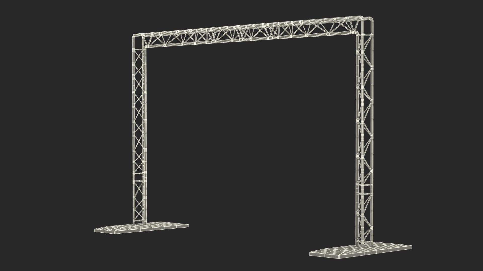 Square Truss Goal Post Lighting System 3D Model - TurboSquid 2206551