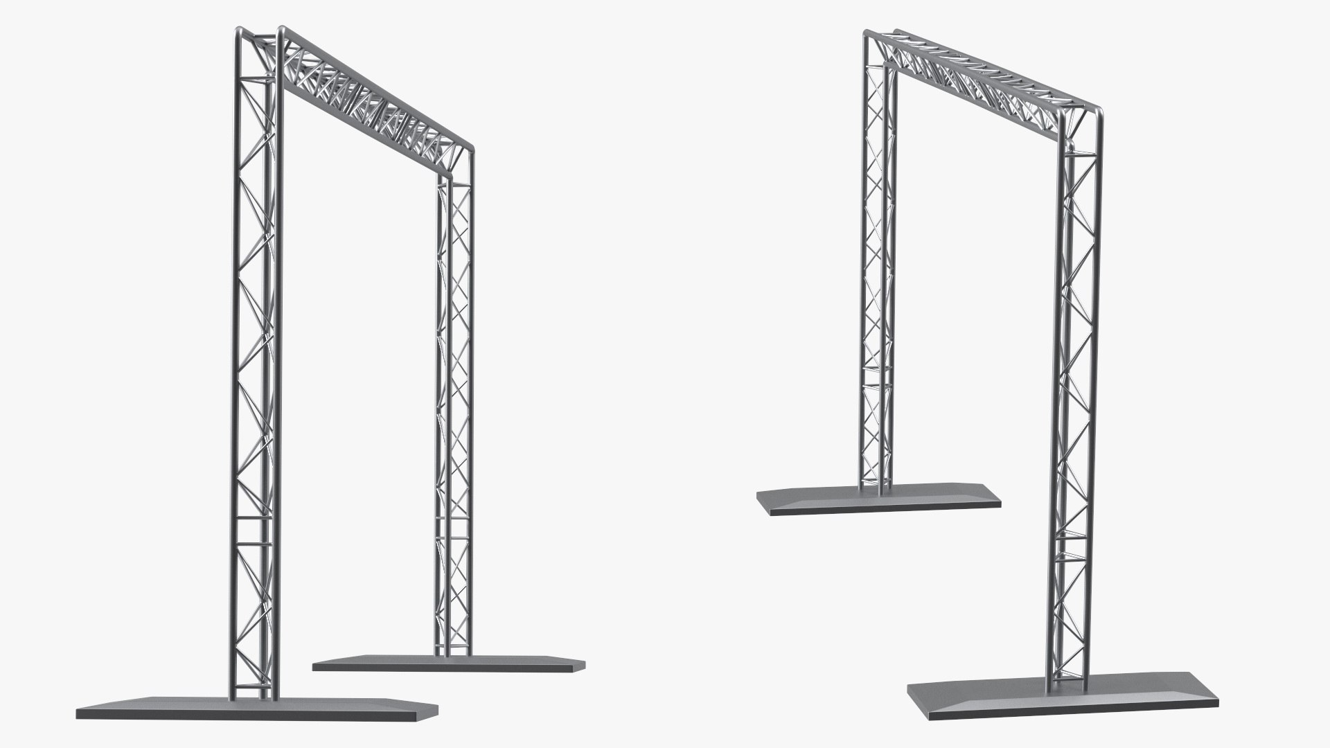 Square Truss Goal Post Lighting System 3D Model - TurboSquid 2206551