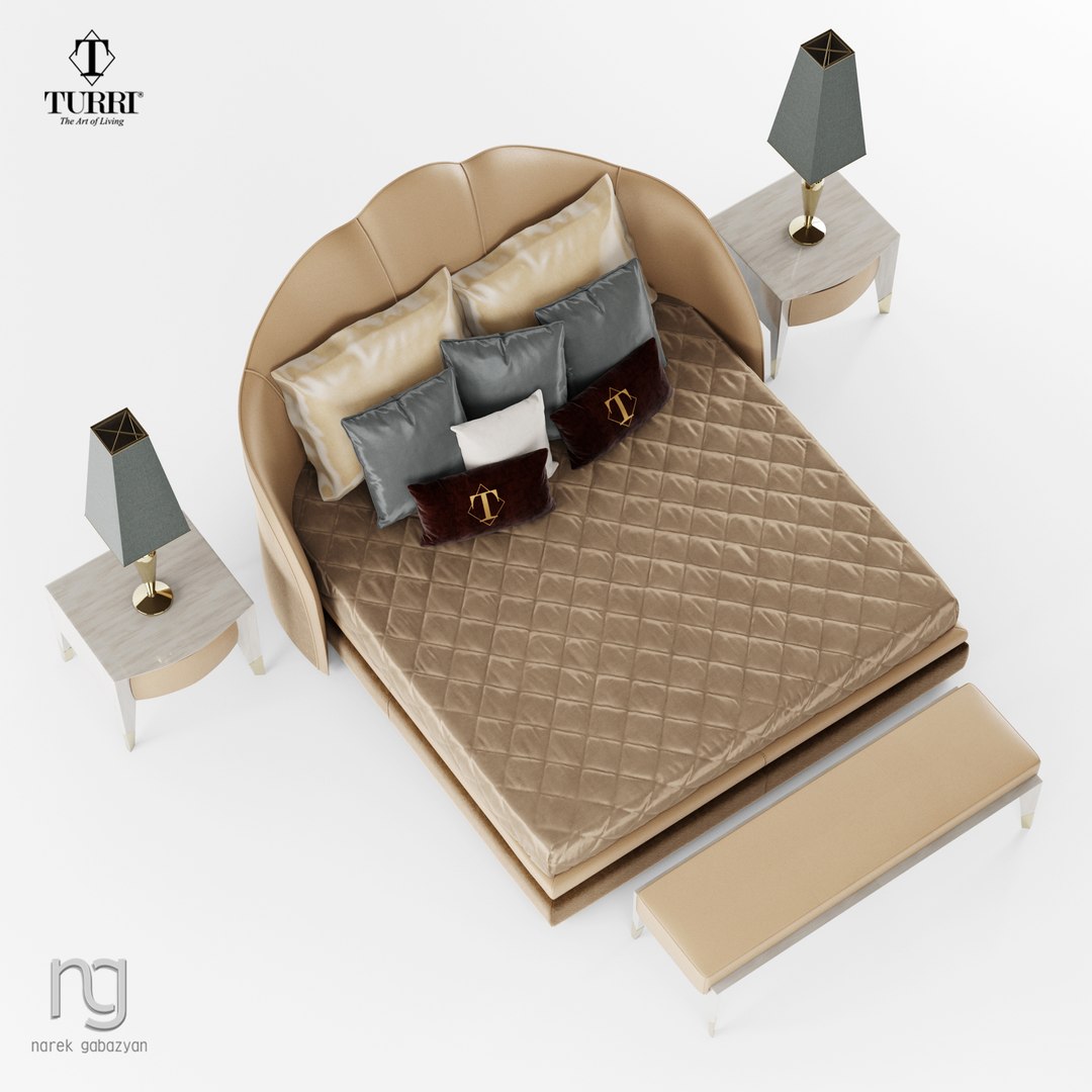 Ta641k Bed T2135 3D Model - TurboSquid 1217108