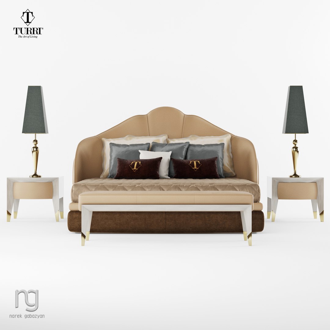 Ta641k bed t2135 3D model - TurboSquid 1217108