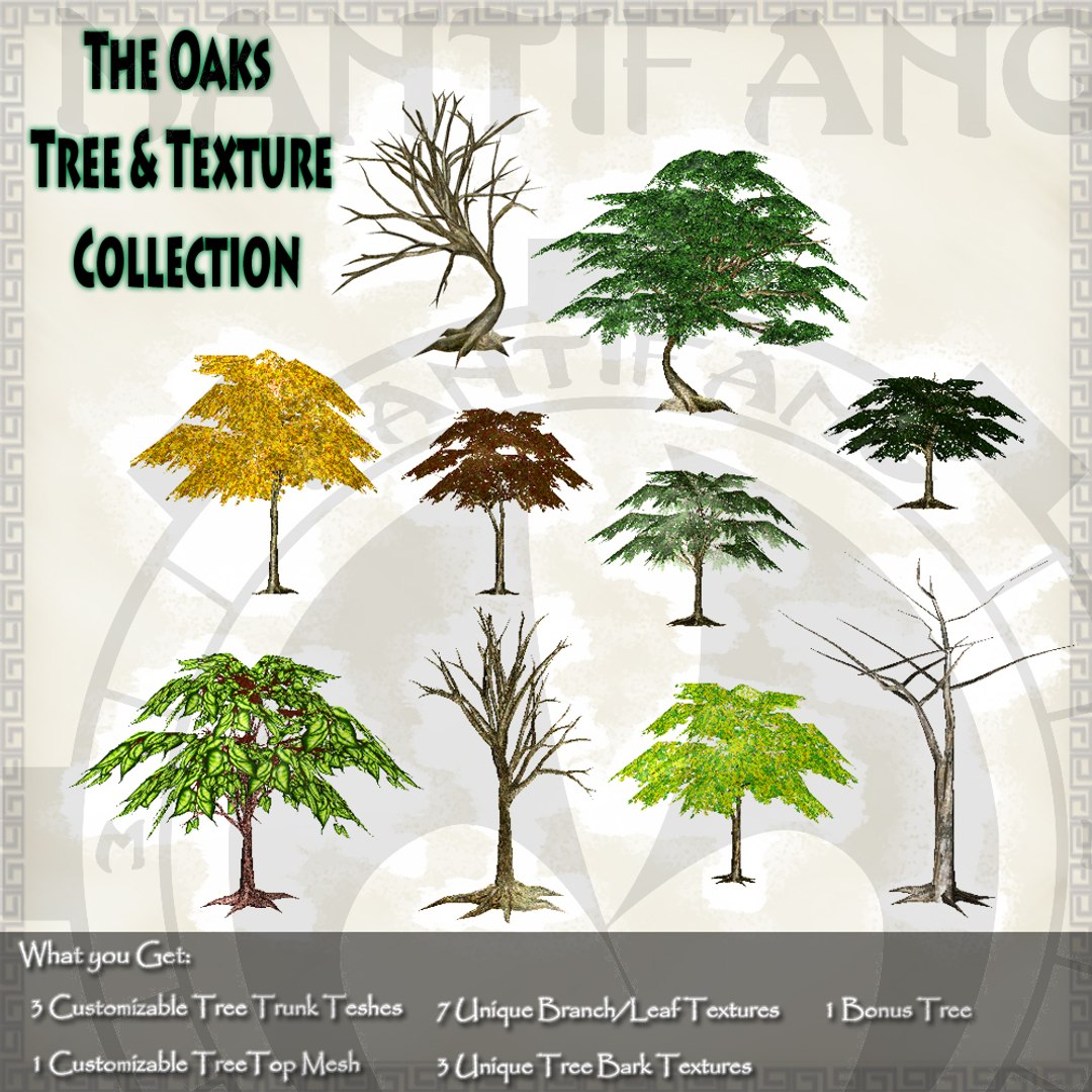 3d Country Tree Foilage Model
