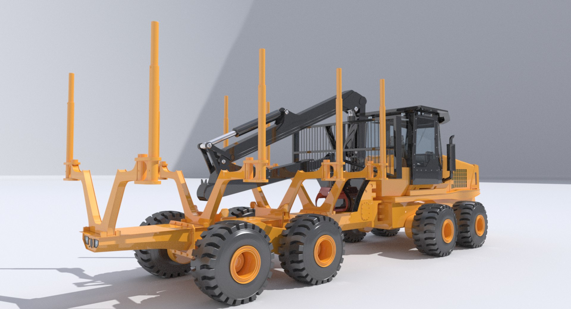 3d Model Of Forwarder Forestry Vehicle