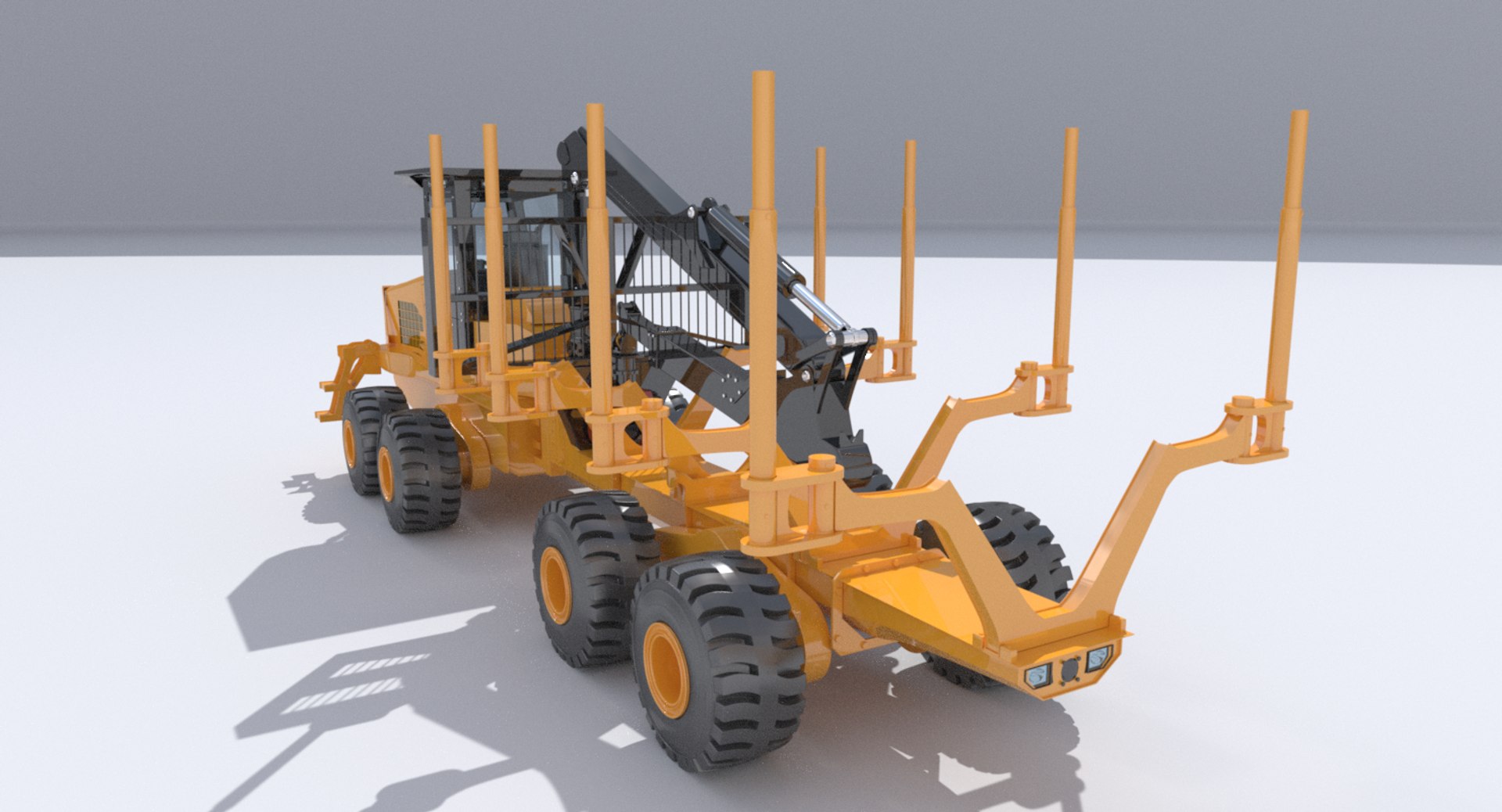 3d Model Of Forwarder Forestry Vehicle