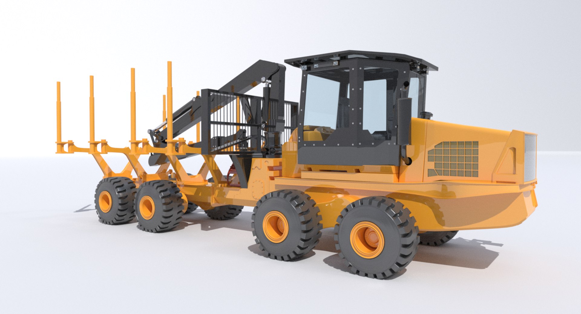 3d Model Of Forwarder Forestry Vehicle