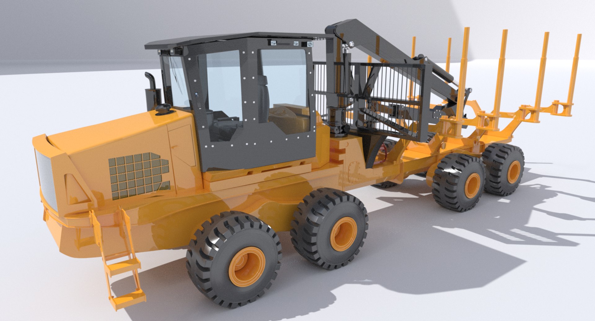 3d Model Of Forwarder Forestry Vehicle