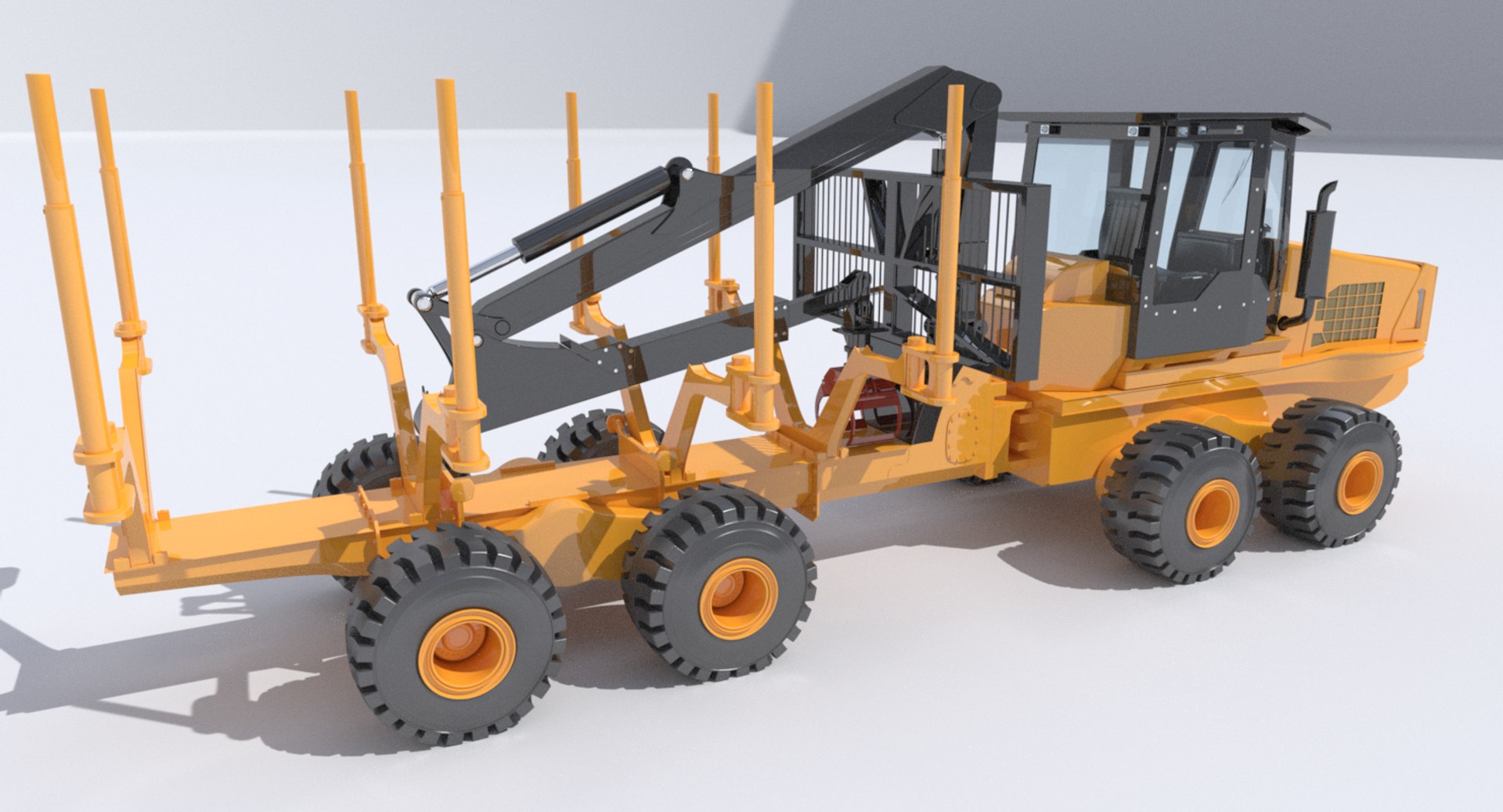 3d Model Of Forwarder Forestry Vehicle
