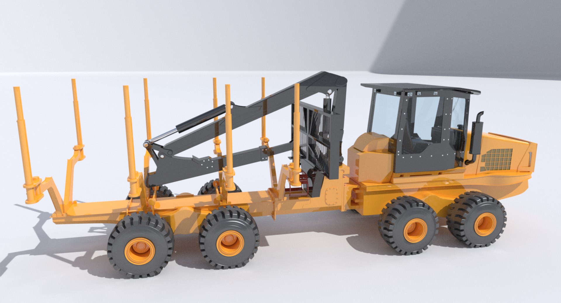3d Model Of Forwarder Forestry Vehicle