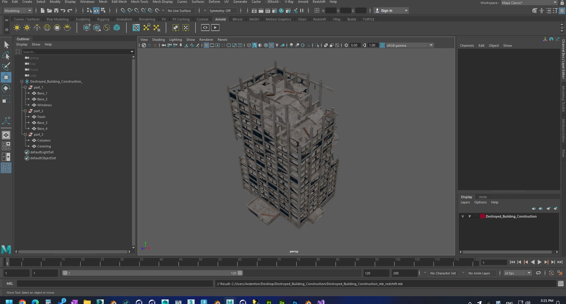 3D Destroyed Building Construction Model - TurboSquid 2292870