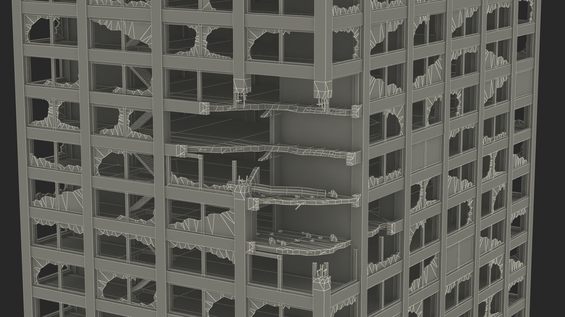 3D Destroyed Building Construction Model - TurboSquid 2292870