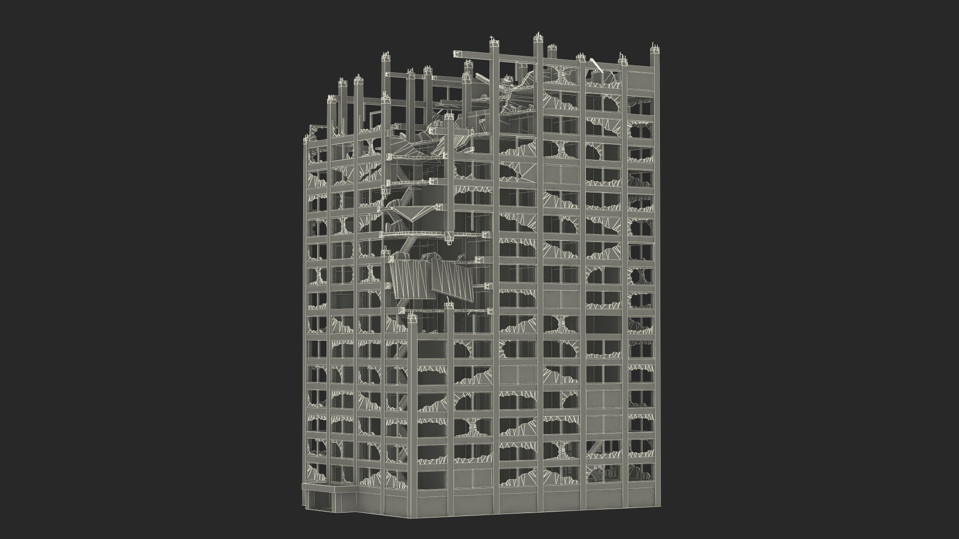 3D Destroyed Building Construction Model - TurboSquid 2292870