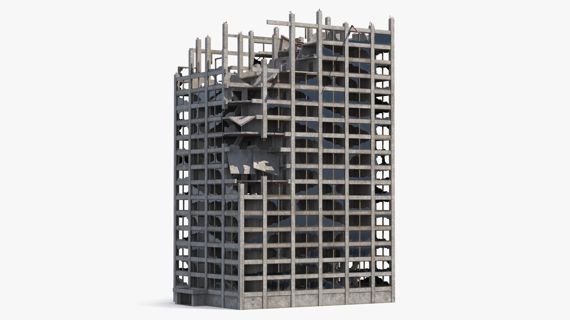 3D Destroyed Building Construction Model - TurboSquid 2292870