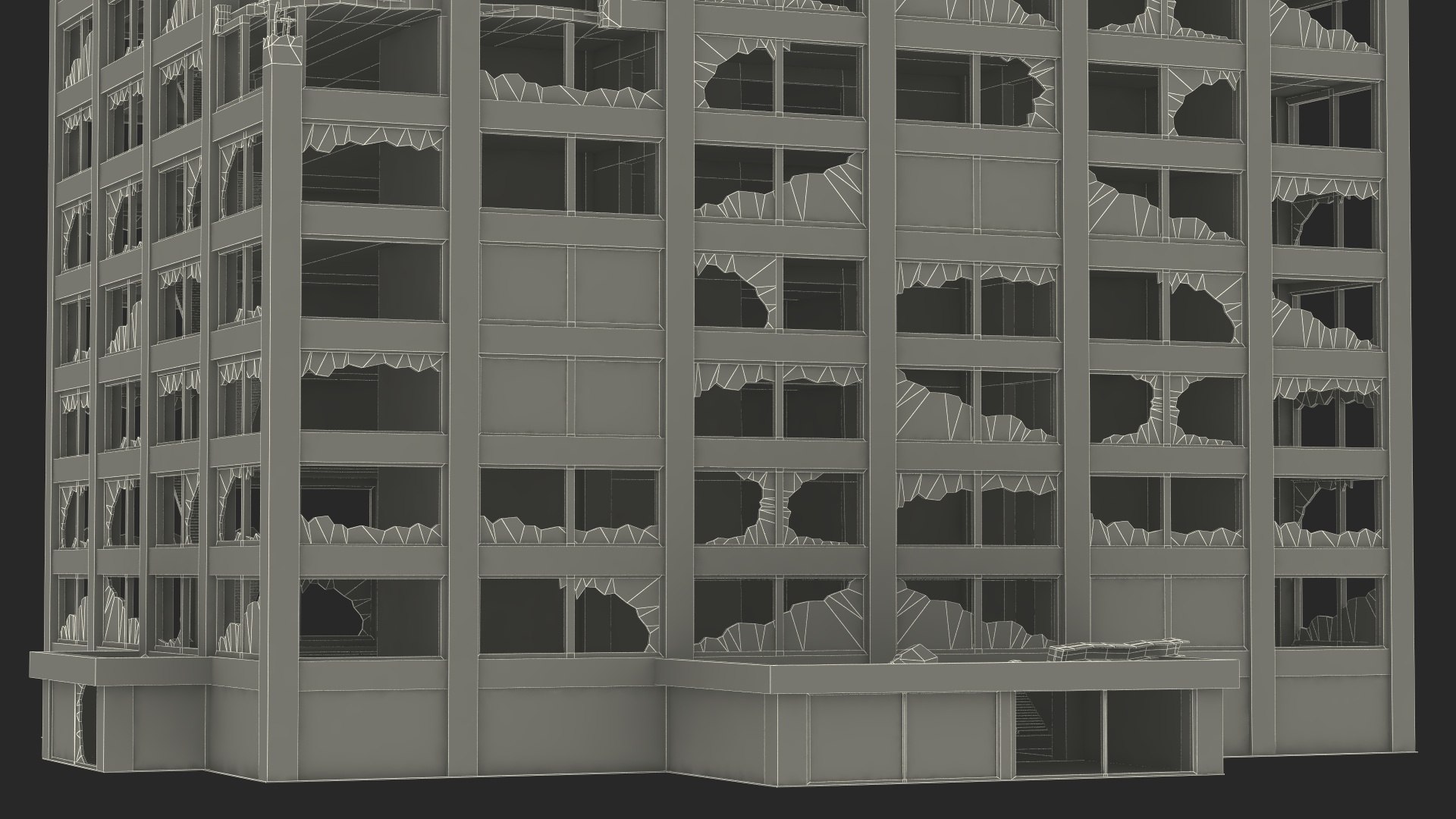 3D Destroyed Building Construction Model - TurboSquid 2292870