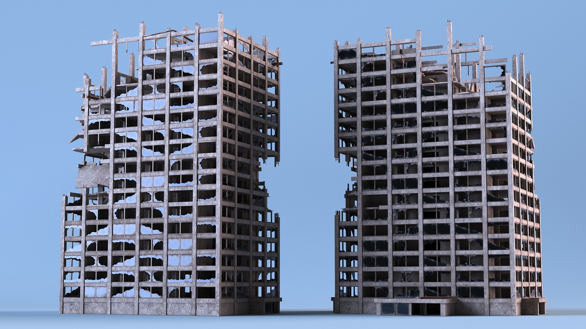 3D Destroyed Building Construction Model - TurboSquid 2292870
