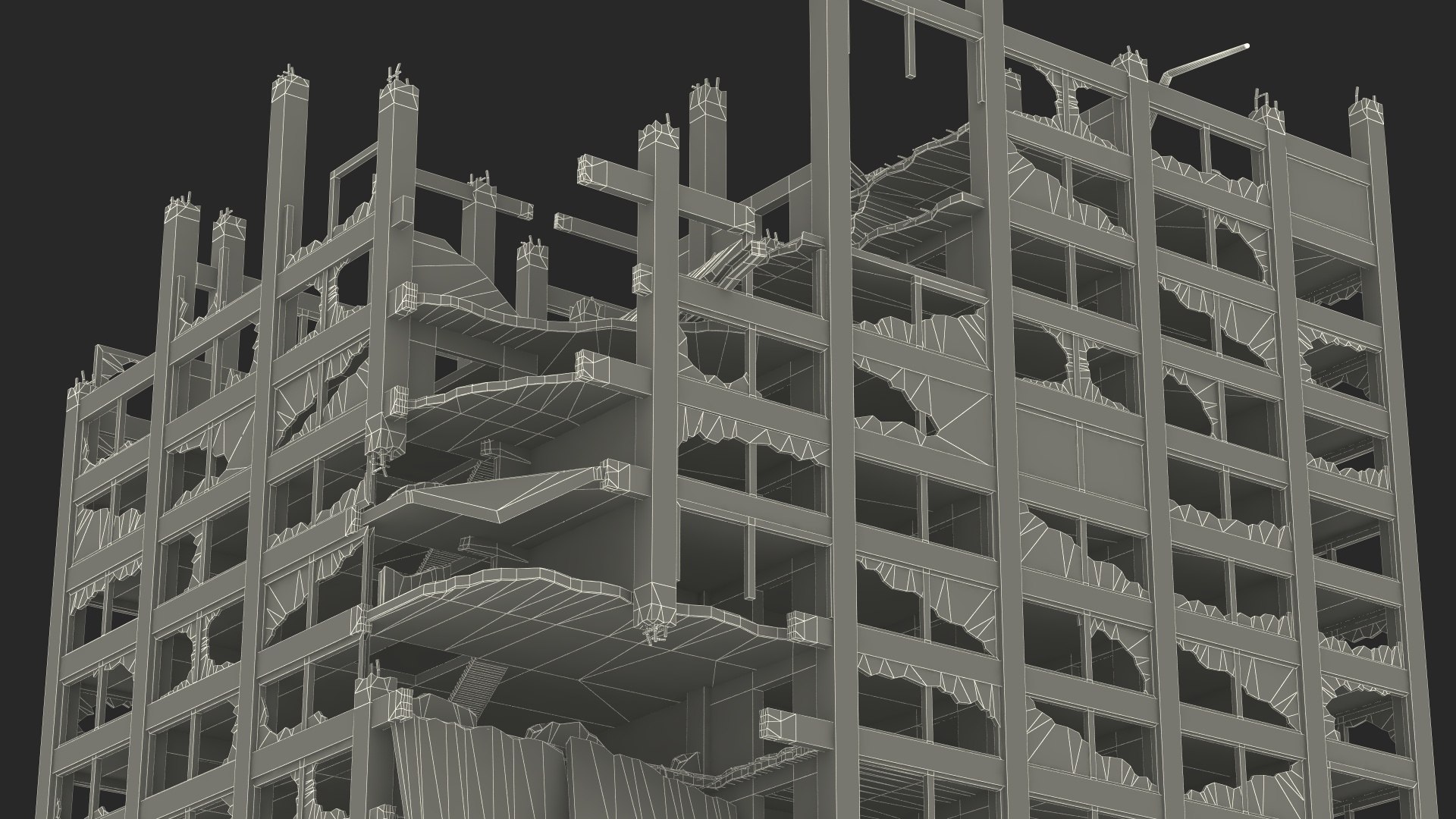 3D Destroyed Building Construction Model - TurboSquid 2292870