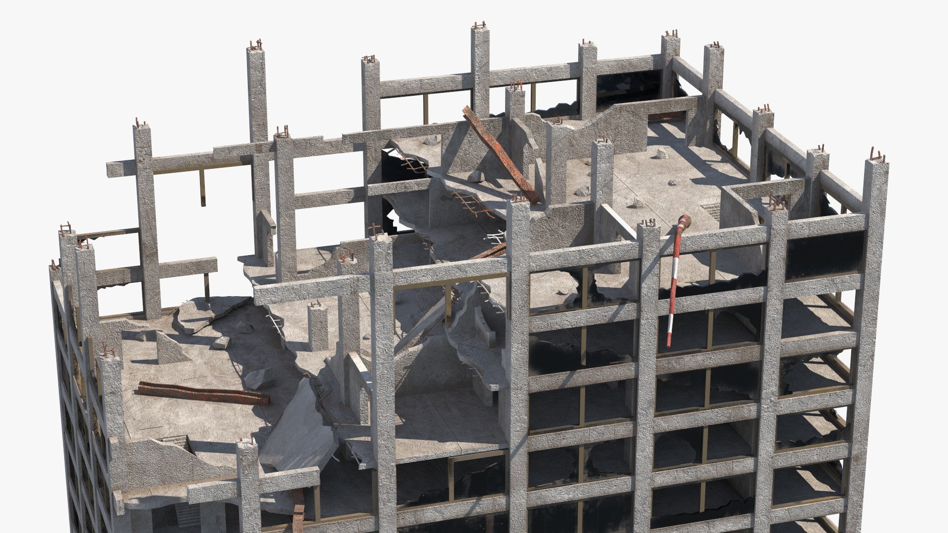 3D Destroyed Building Construction Model - TurboSquid 2292870