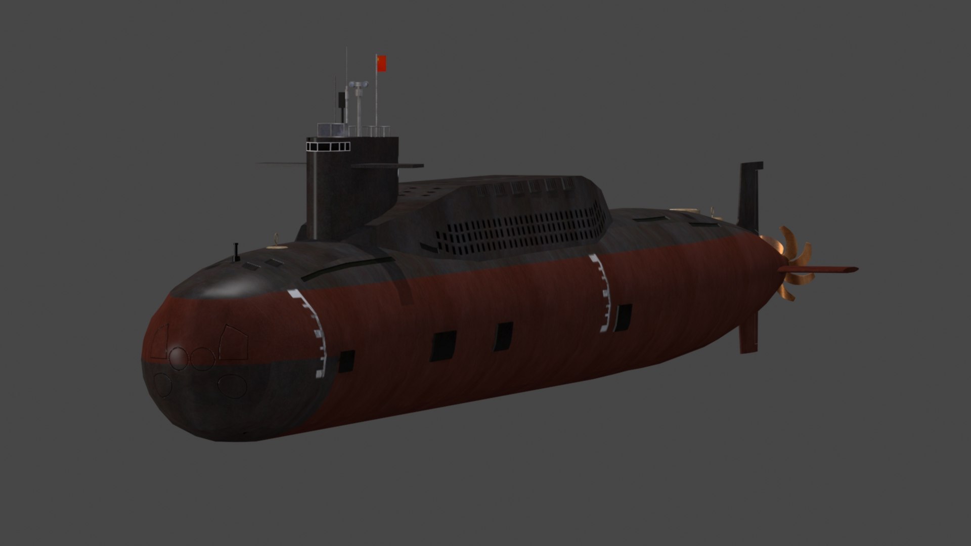 3D chinese type 094 jin class nuclear submarine - TurboSquid 1981261