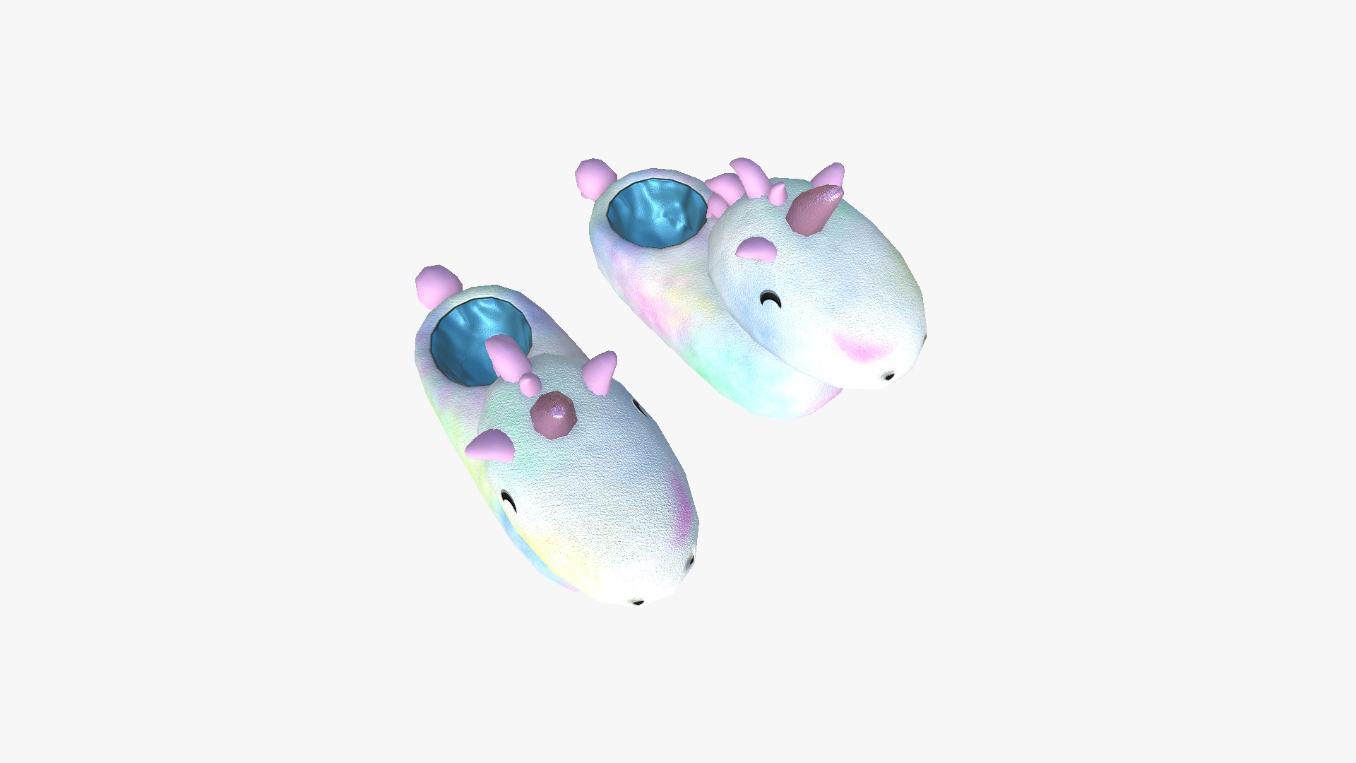3D Slippers E10 Colored Unicorn - Costume Character Design model ...