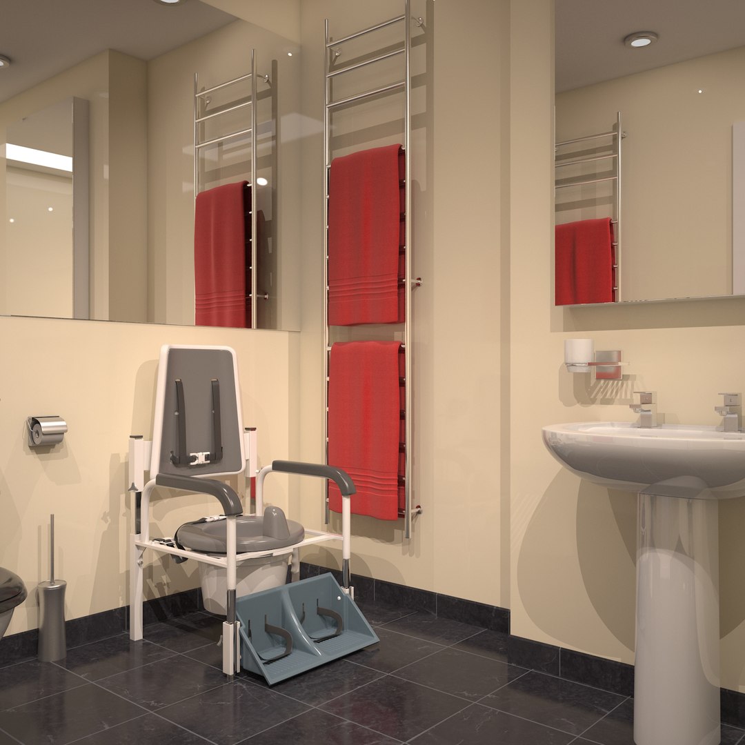 3D Model Hospital Bathroom Scene - TurboSquid 1185751