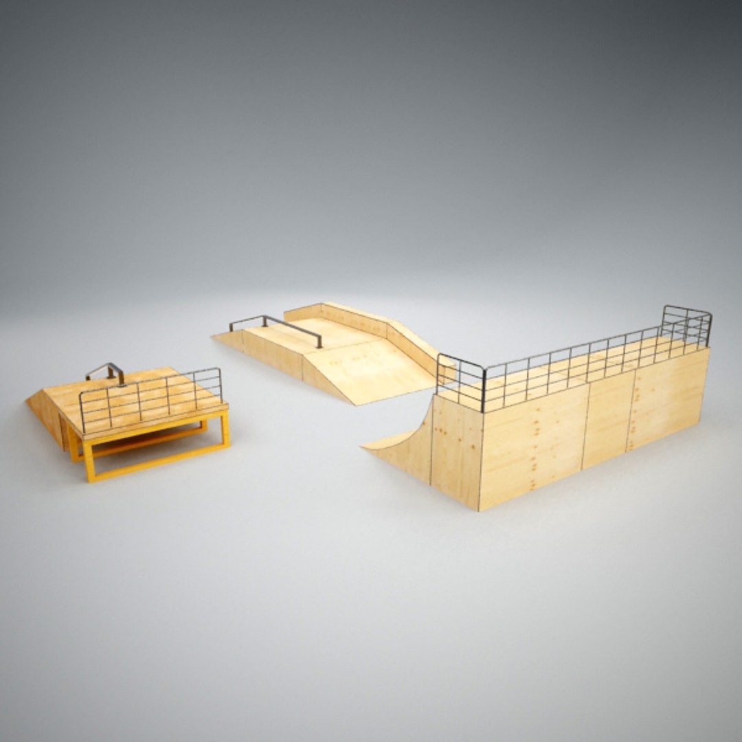 3d skatepark ramp skate 2 model
