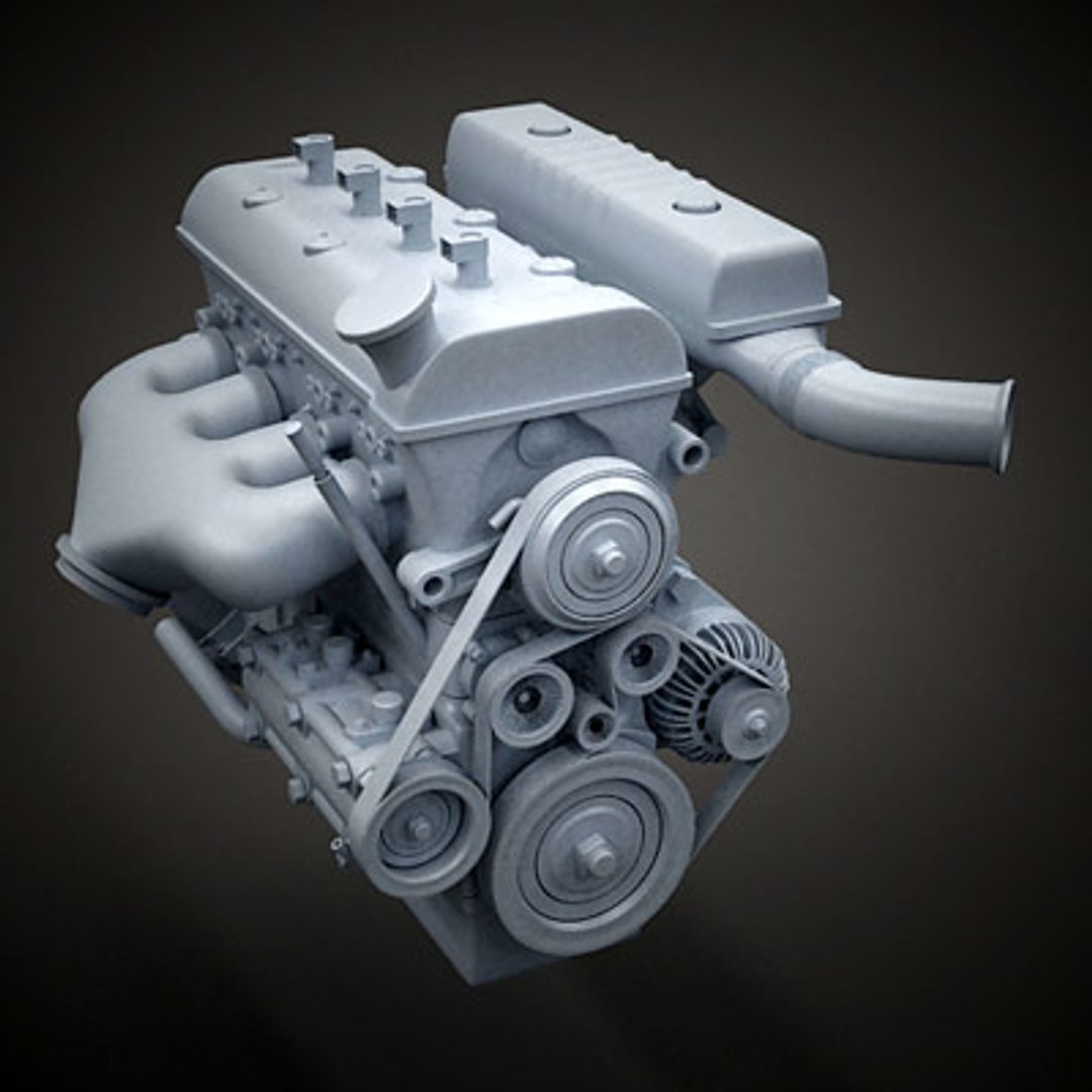 3d 3ds Inline 4 Cylinder Petrol Engine