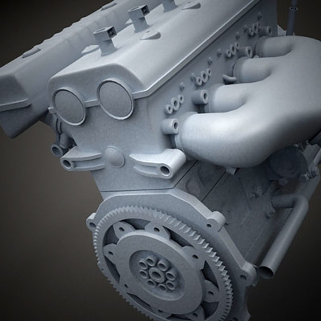 3d 3ds Inline 4 Cylinder Petrol Engine