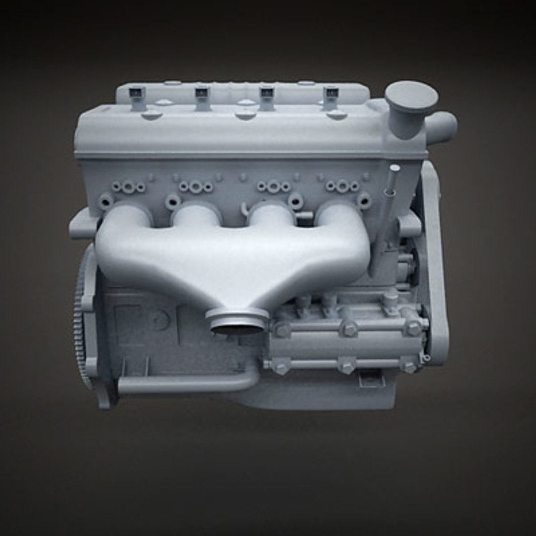 3d 3ds Inline 4 Cylinder Petrol Engine