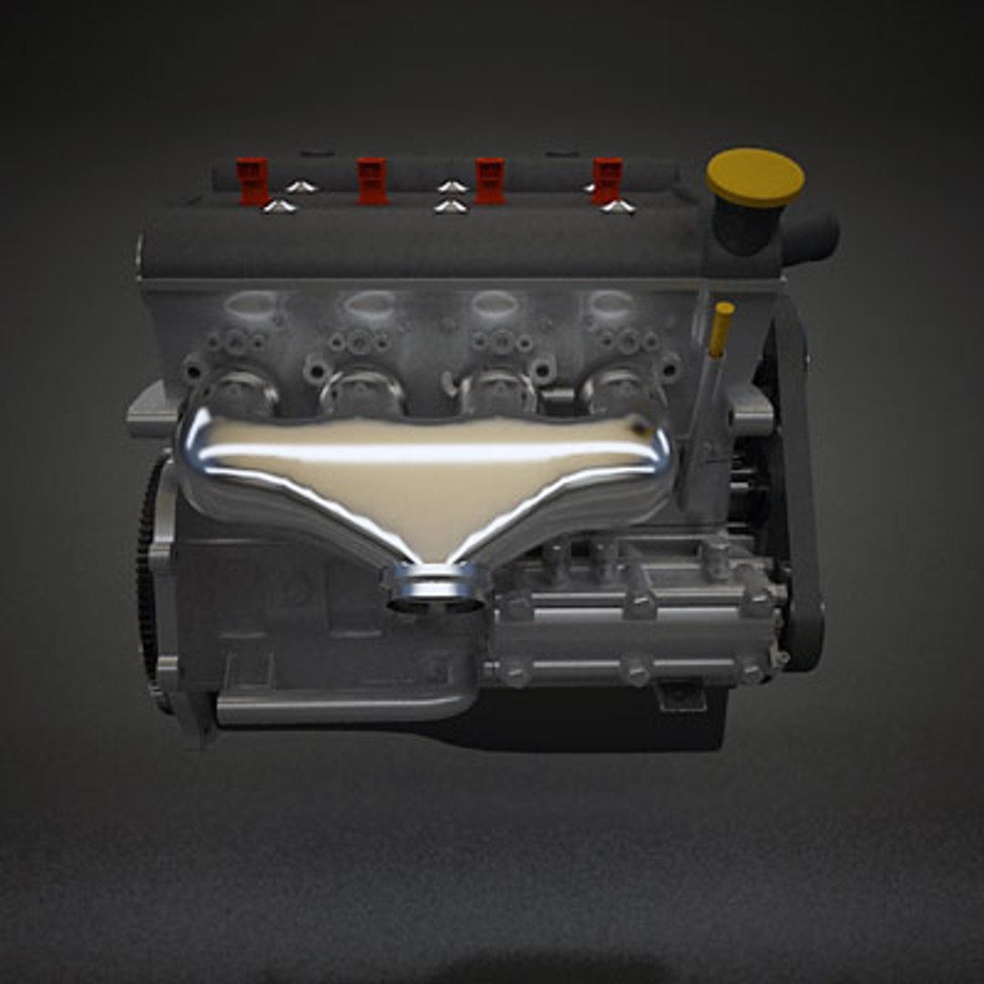 3d 3ds Inline 4 Cylinder Petrol Engine