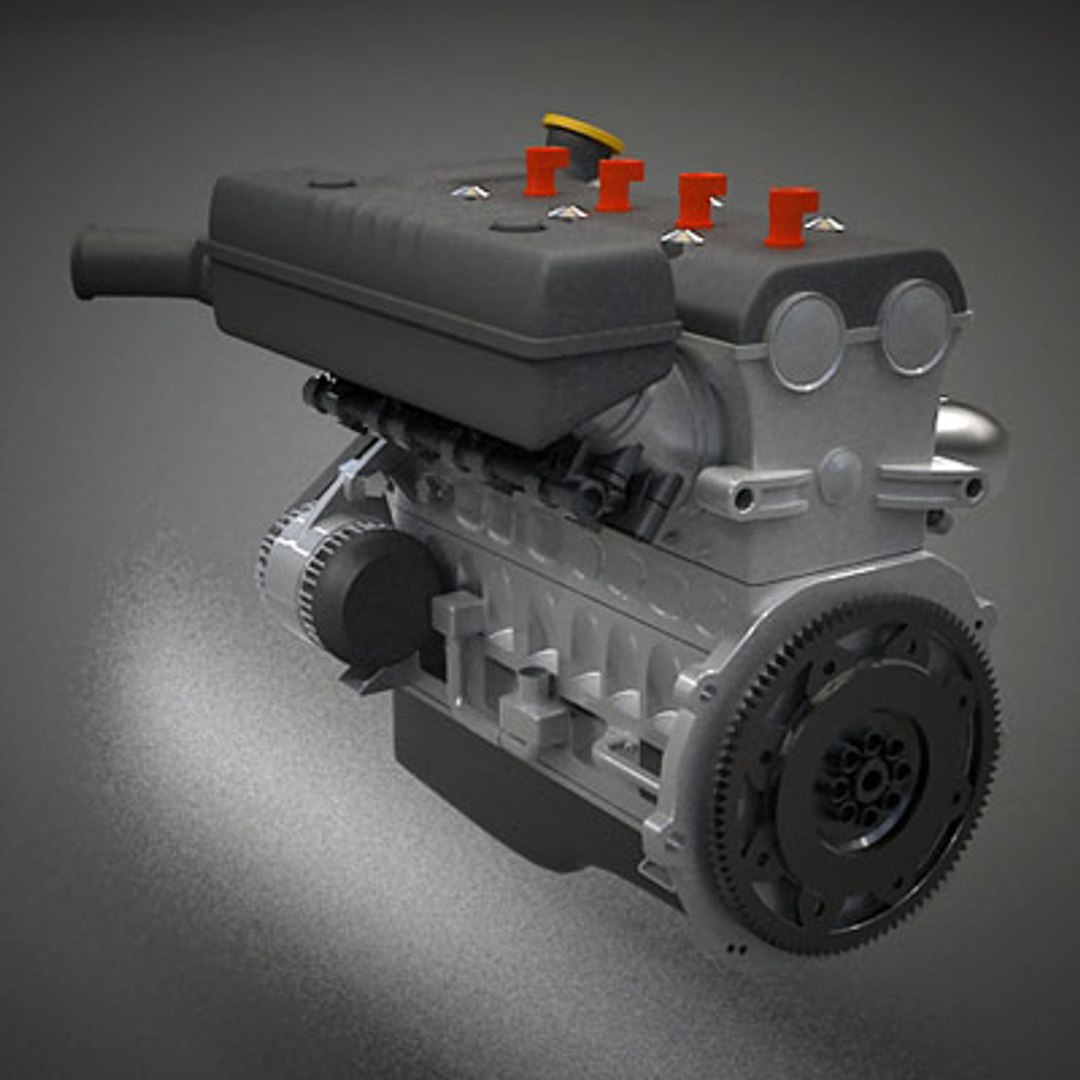 3d 3ds Inline 4 Cylinder Petrol Engine