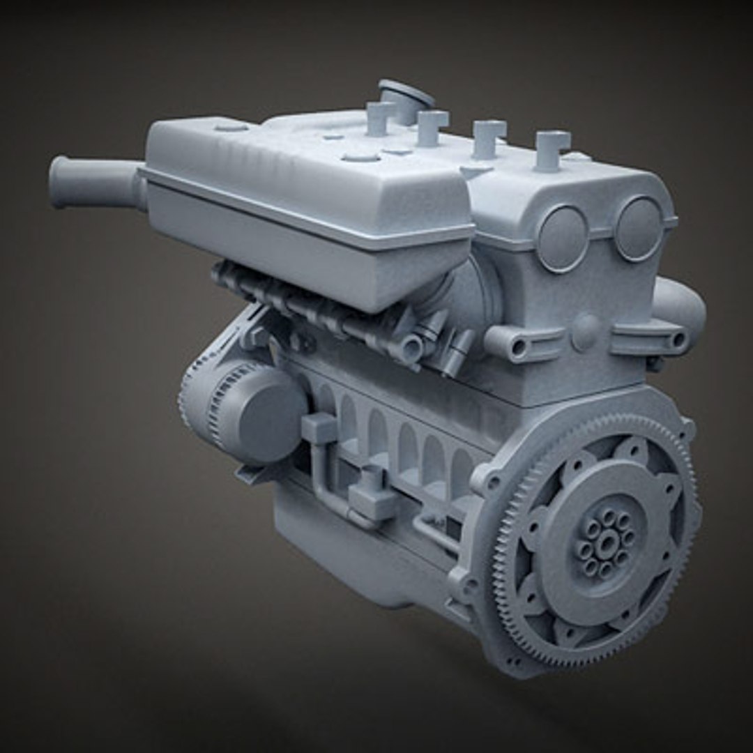 3d 3ds Inline 4 Cylinder Petrol Engine