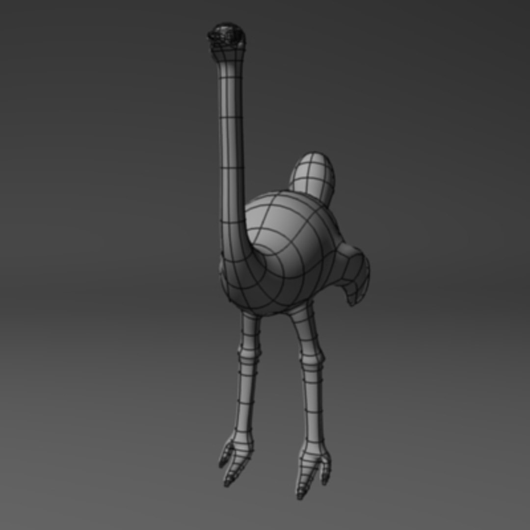 3d Model Ostrich