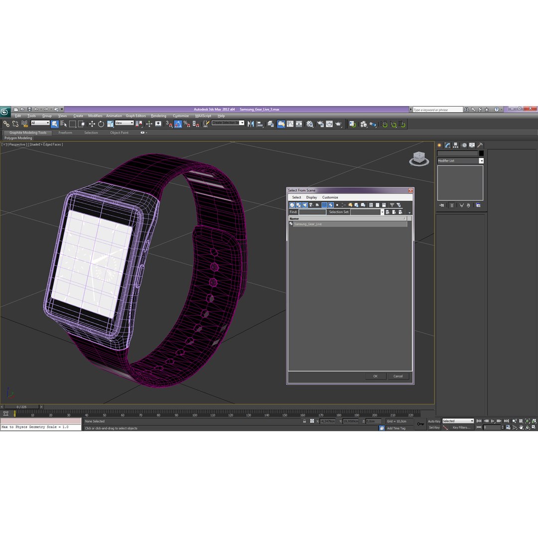 3d samsung gear live 3 model