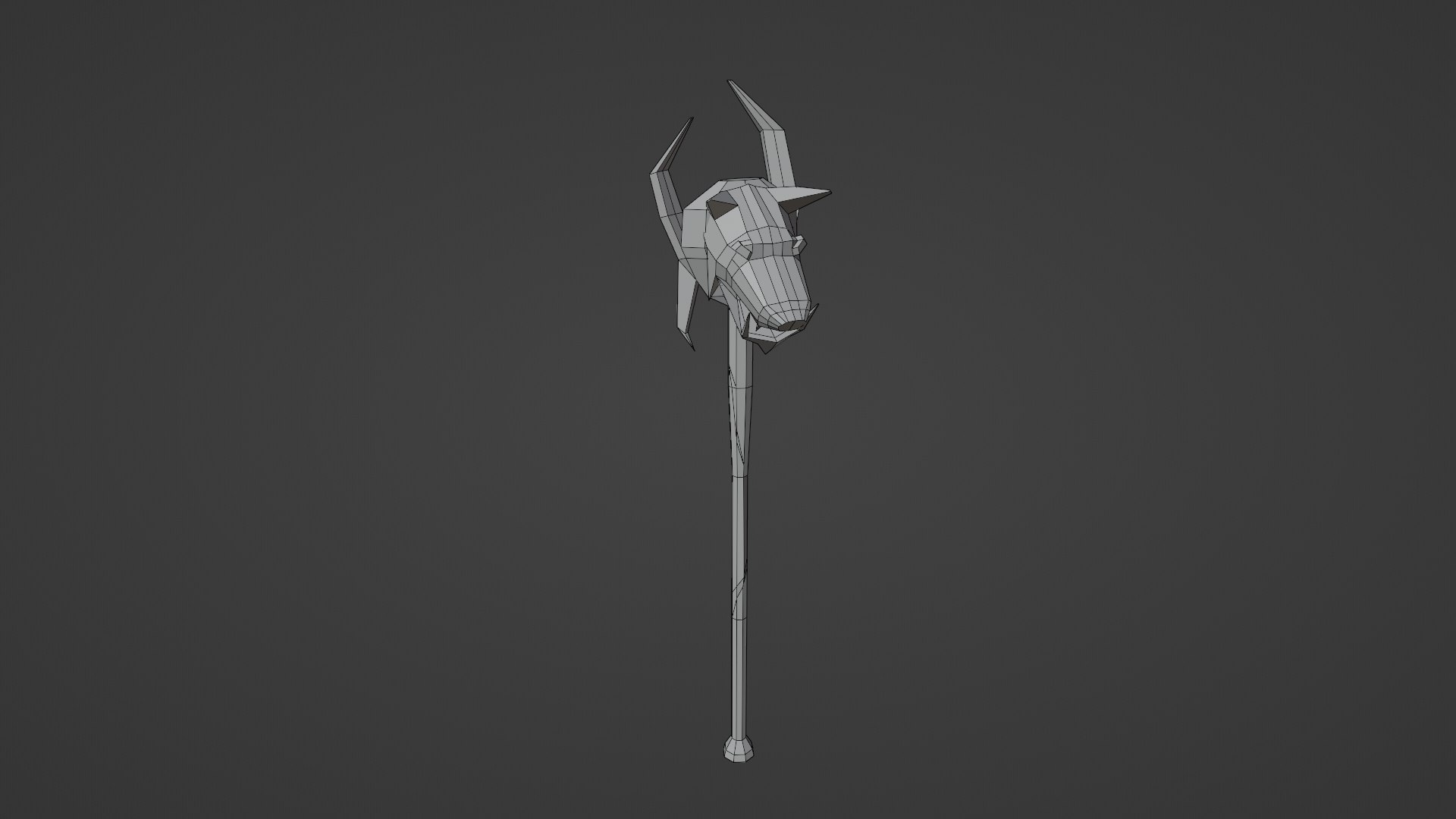 3D LOW POLY Wolf Staff Model - TurboSquid 2132038