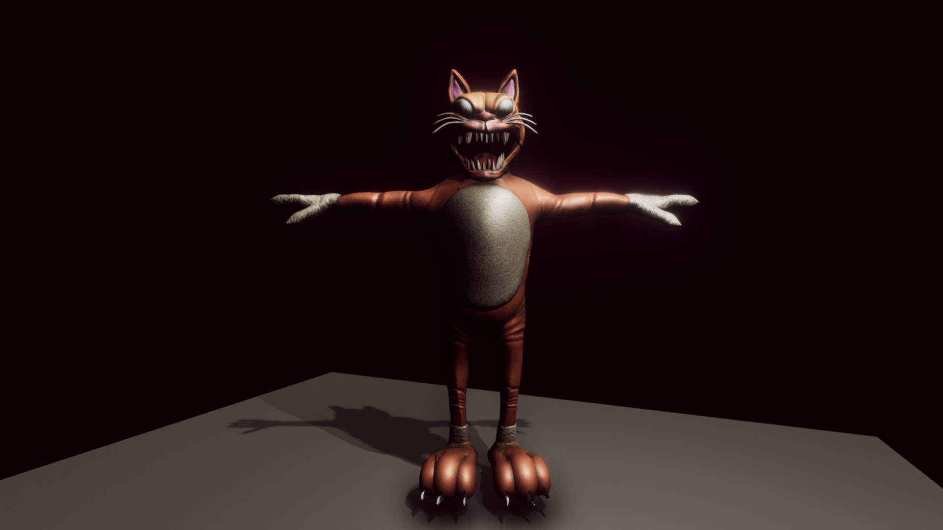 3D Creepy Mascot Horror Toy - Plush Scary Cat Monster - TurboSquid 2261153