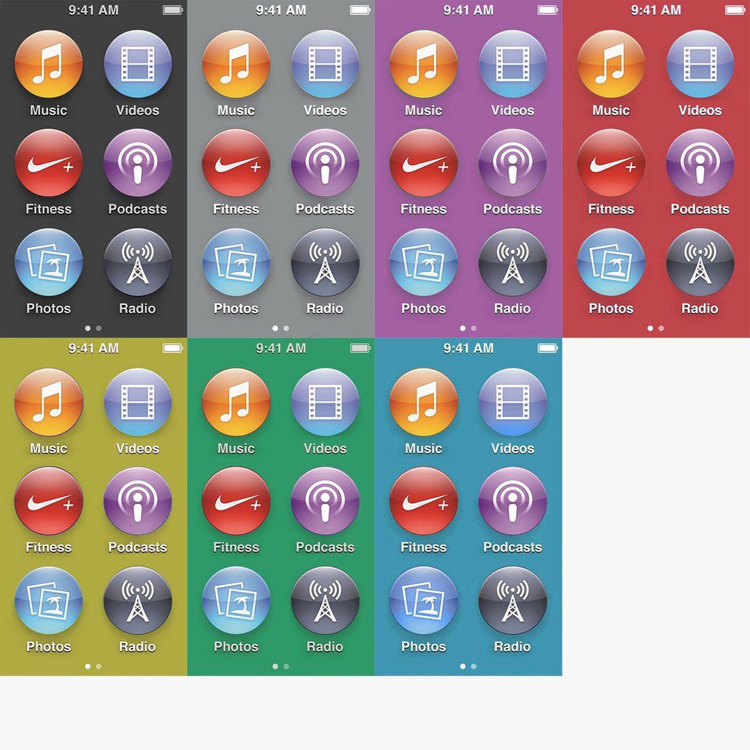 3d Model Apple Ipod Nano 2012