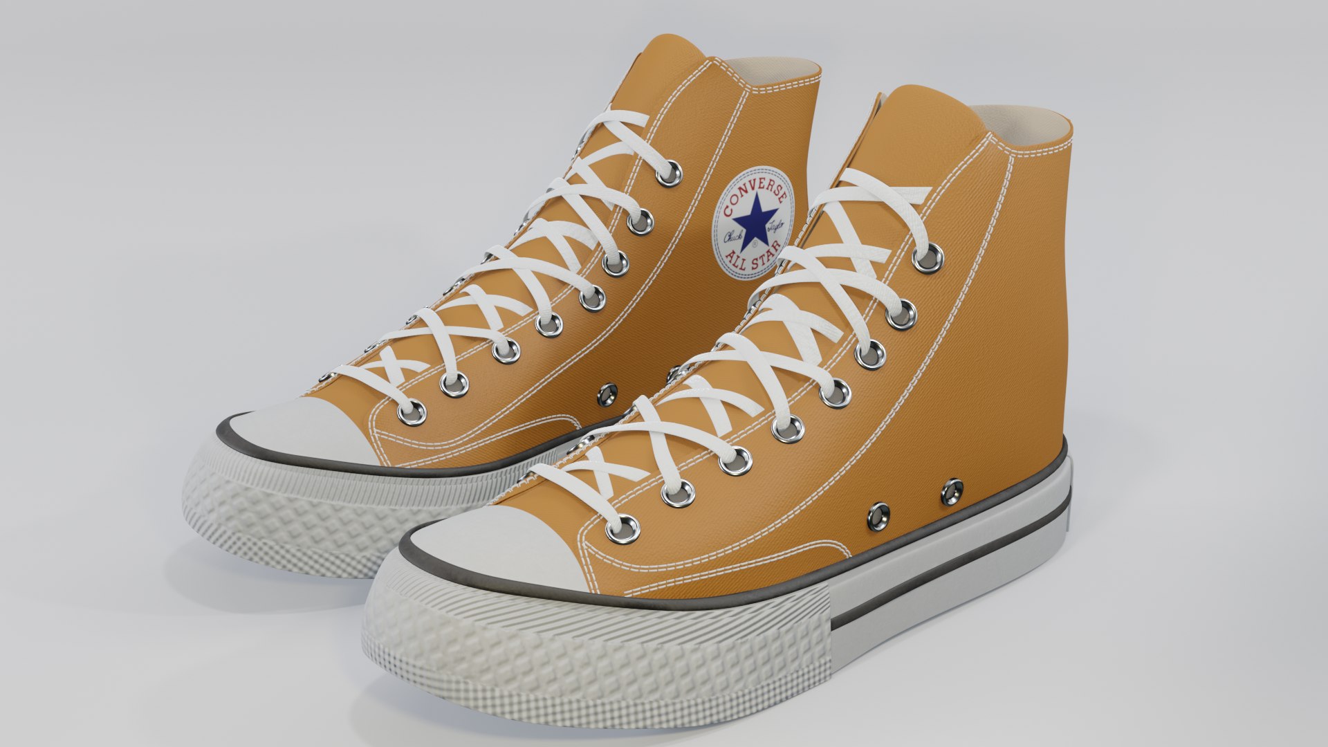 Basketball Leather Shoes Converse All Star Orange 3D Model - TurboSquid ...