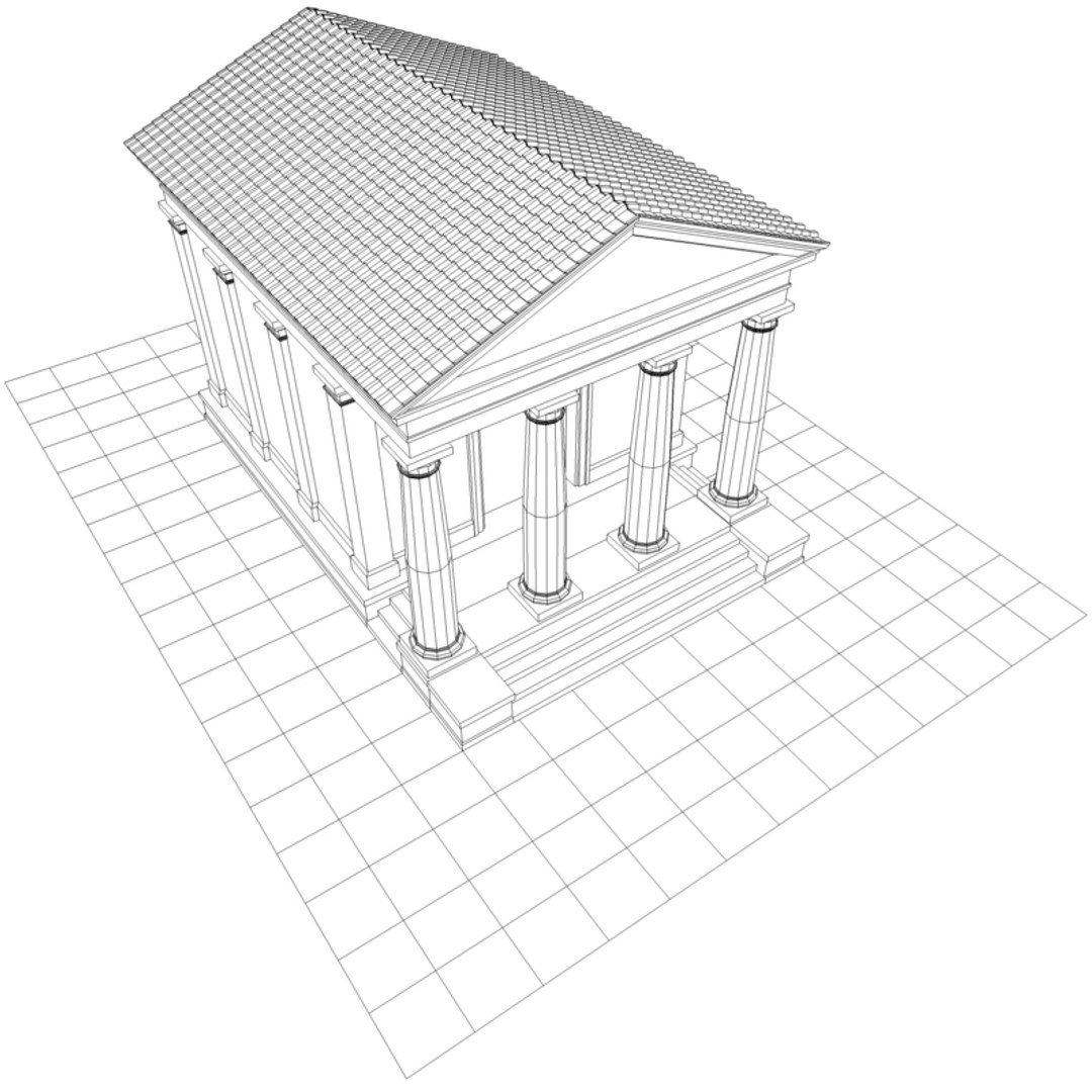 Roman Temple 3d Model