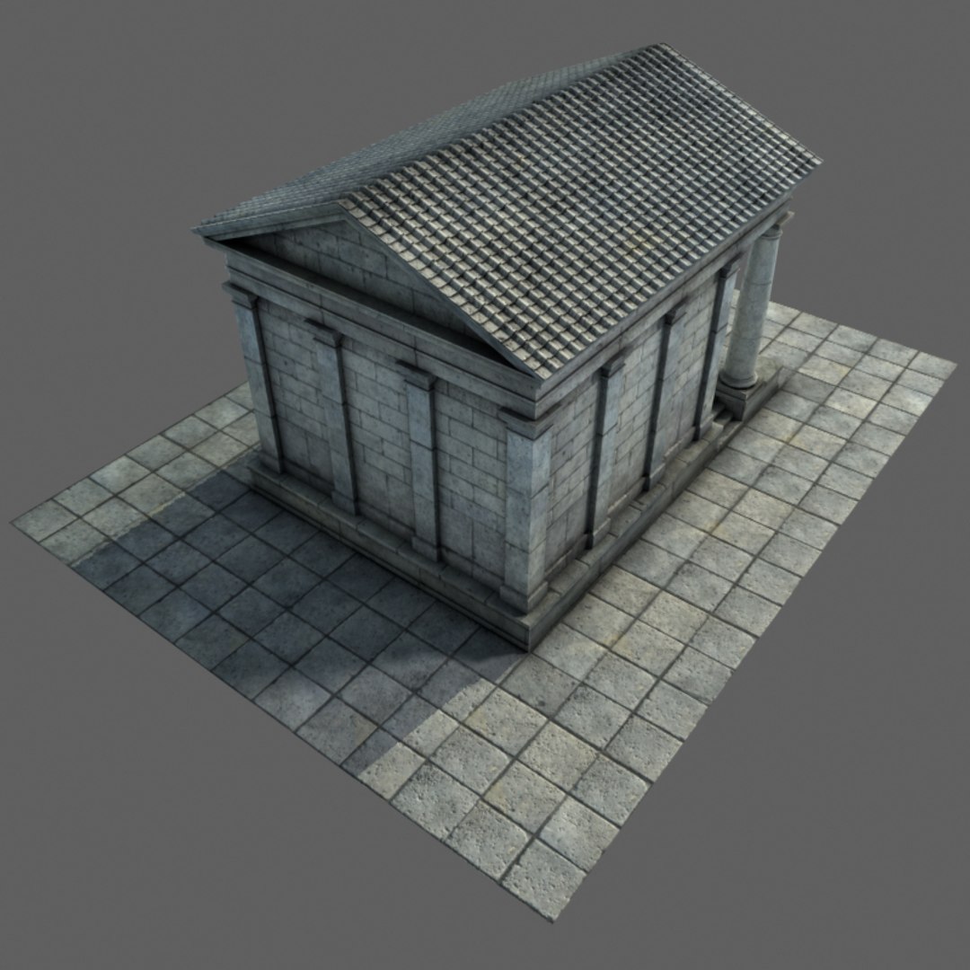 Roman Temple 3d Model