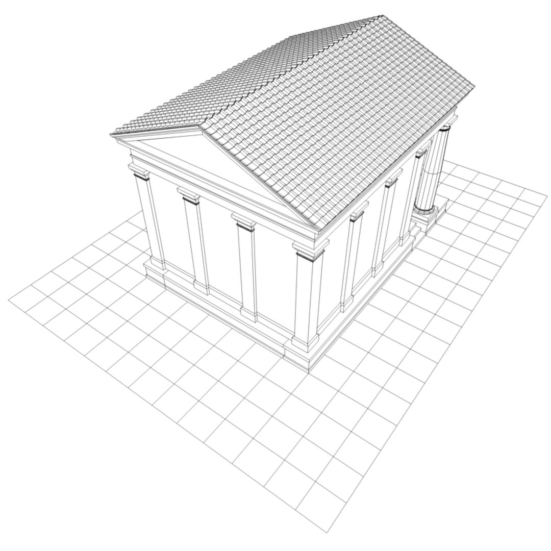 Roman Temple 3d Model