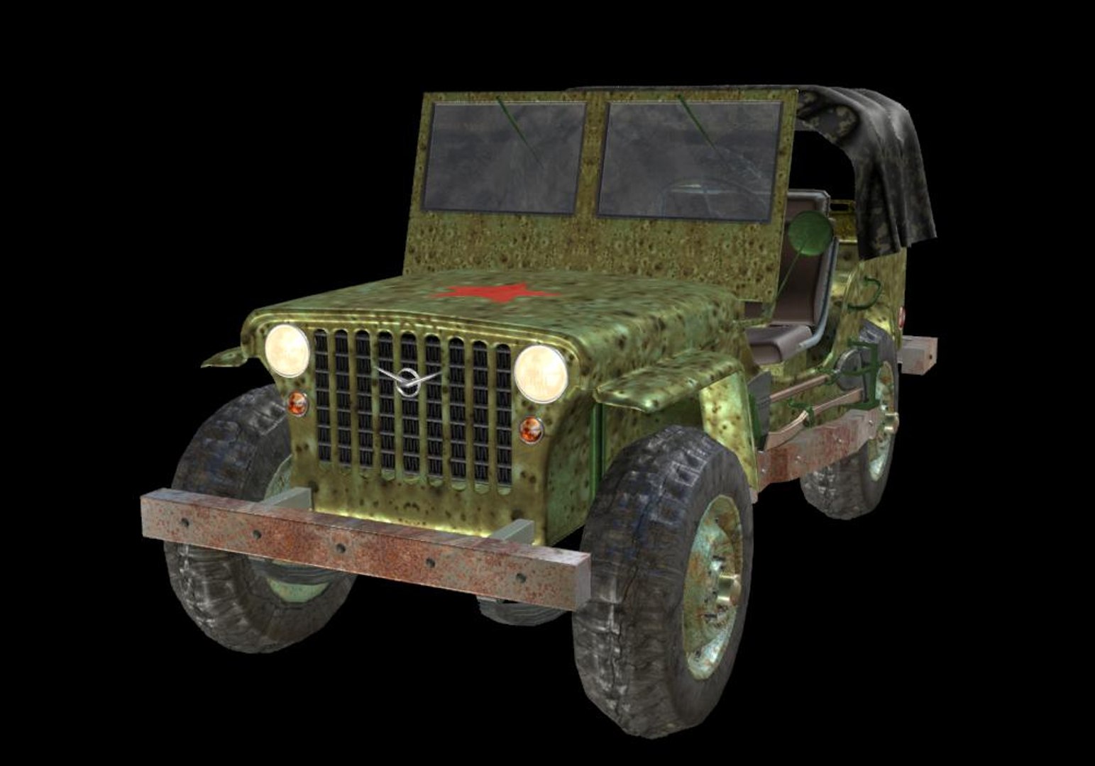 3D Military Jeep Russian Model - TurboSquid 1214755
