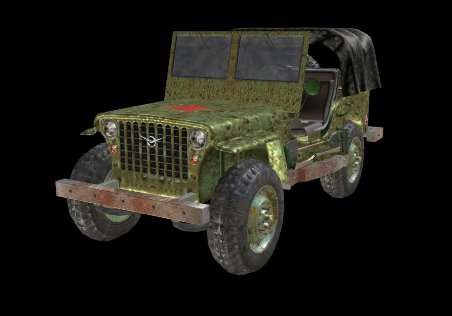3D Military Jeep Russian Model - TurboSquid 1214755