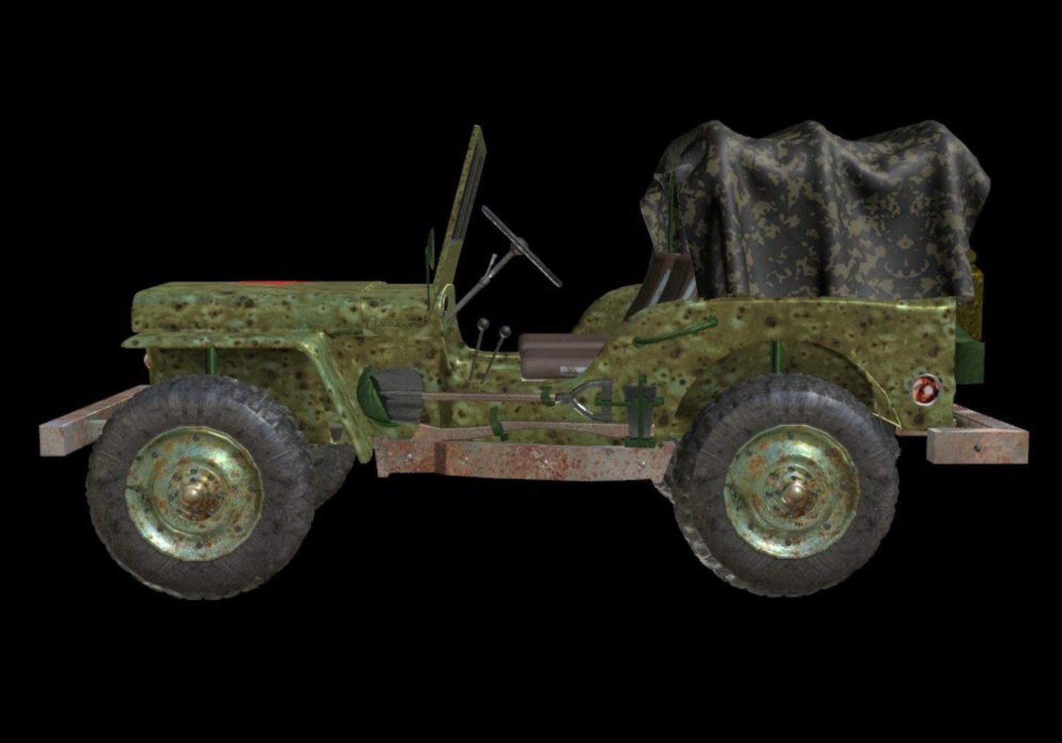 3D Military Jeep Russian Model - TurboSquid 1214755