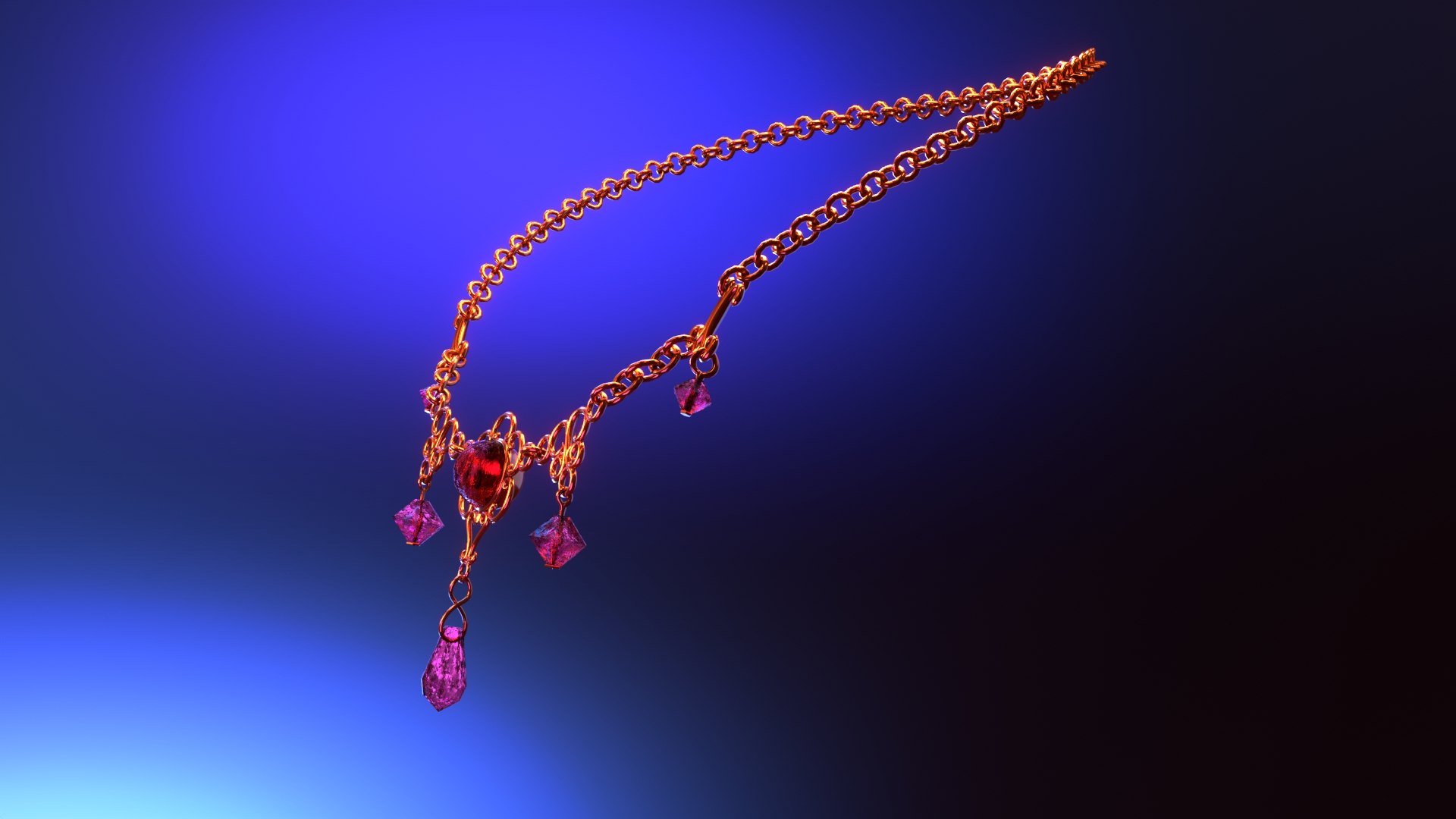 3D model Garnet necklace - TurboSquid 1949857