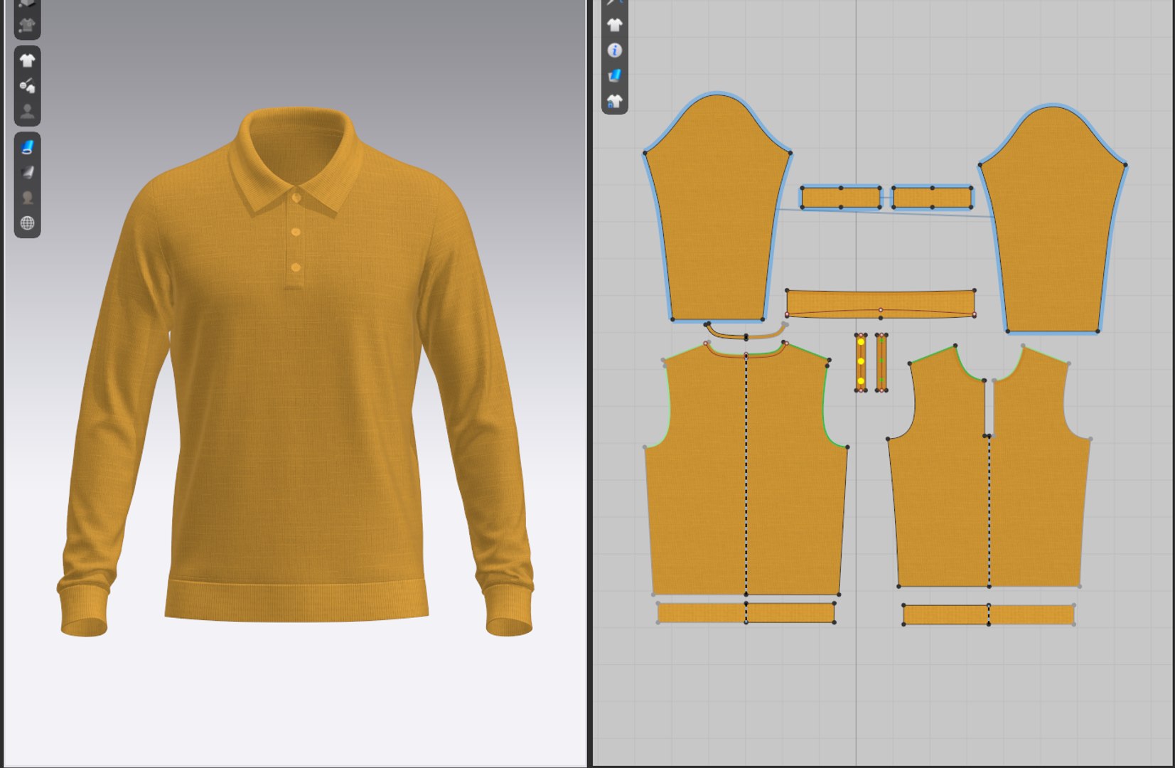 Mens Full Sleeve Ribbed Polo 3D Model 3D Model - TurboSquid 2236411