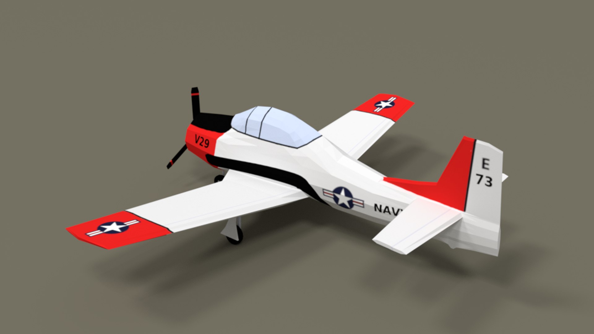 T-28 Trojan Training Airplane 3D - TurboSquid 1406987